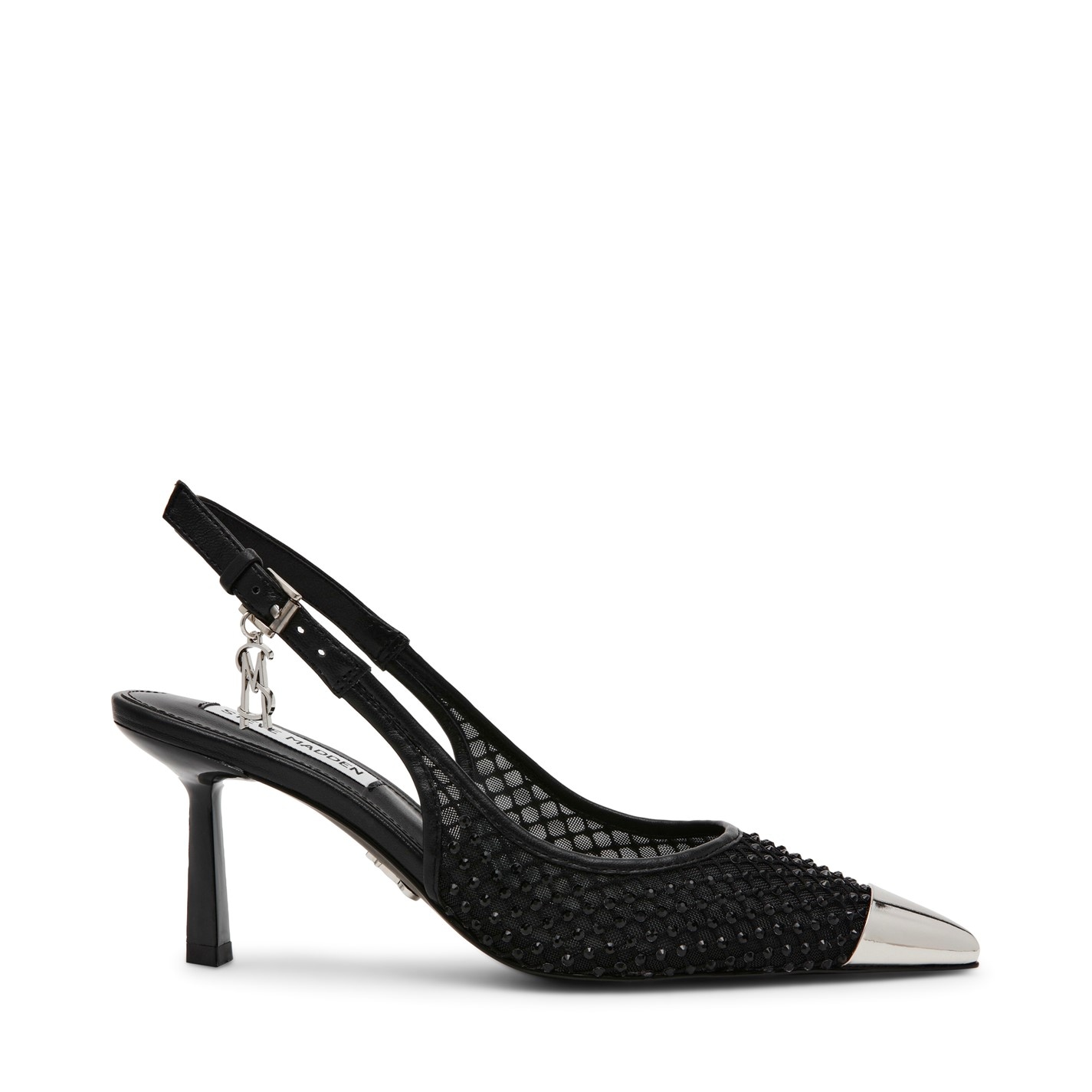 Steve Madden | Vixen Mesh Slingbacks | Black | FRASERS