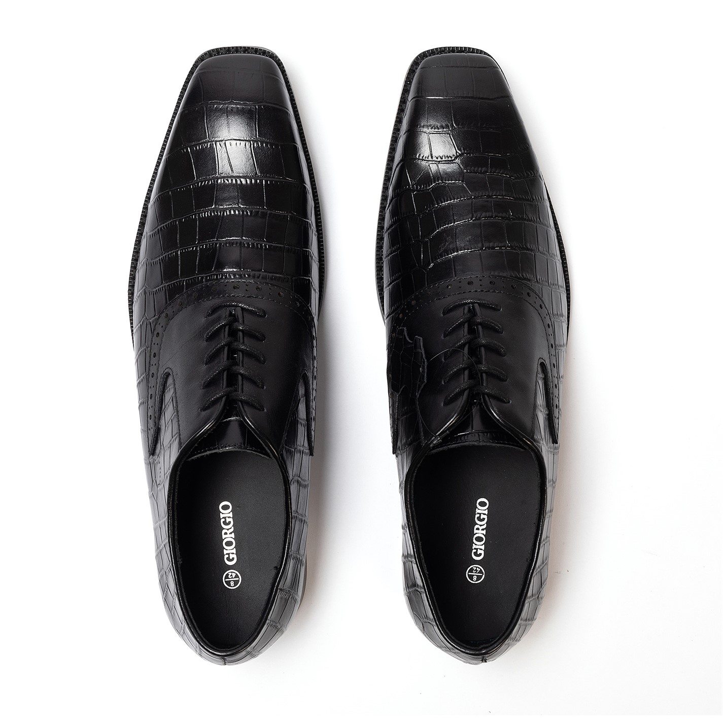 Giorgio | Leather Croc Men Oxford Dress Brogue Shoes | Derby Shoes ...