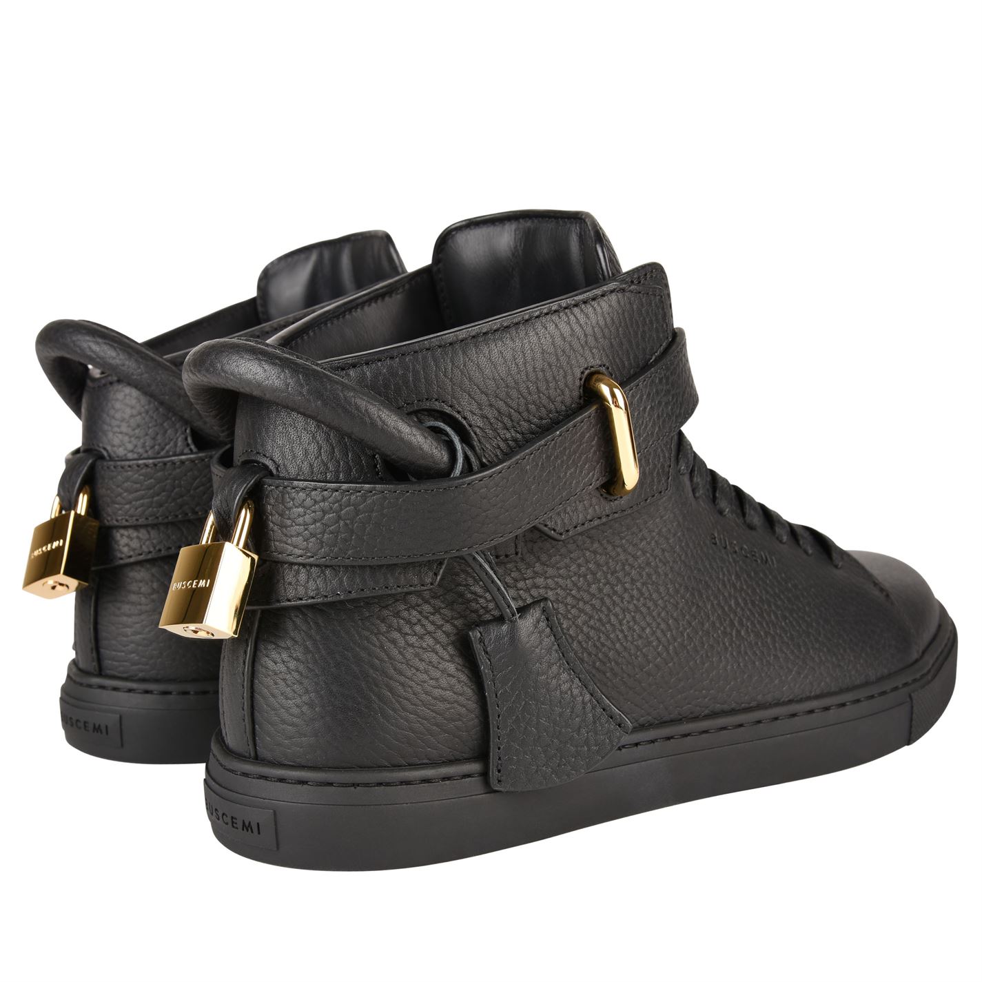 BUSCEMI | 100mm High Top Trainers | Black 009 | FRASERS