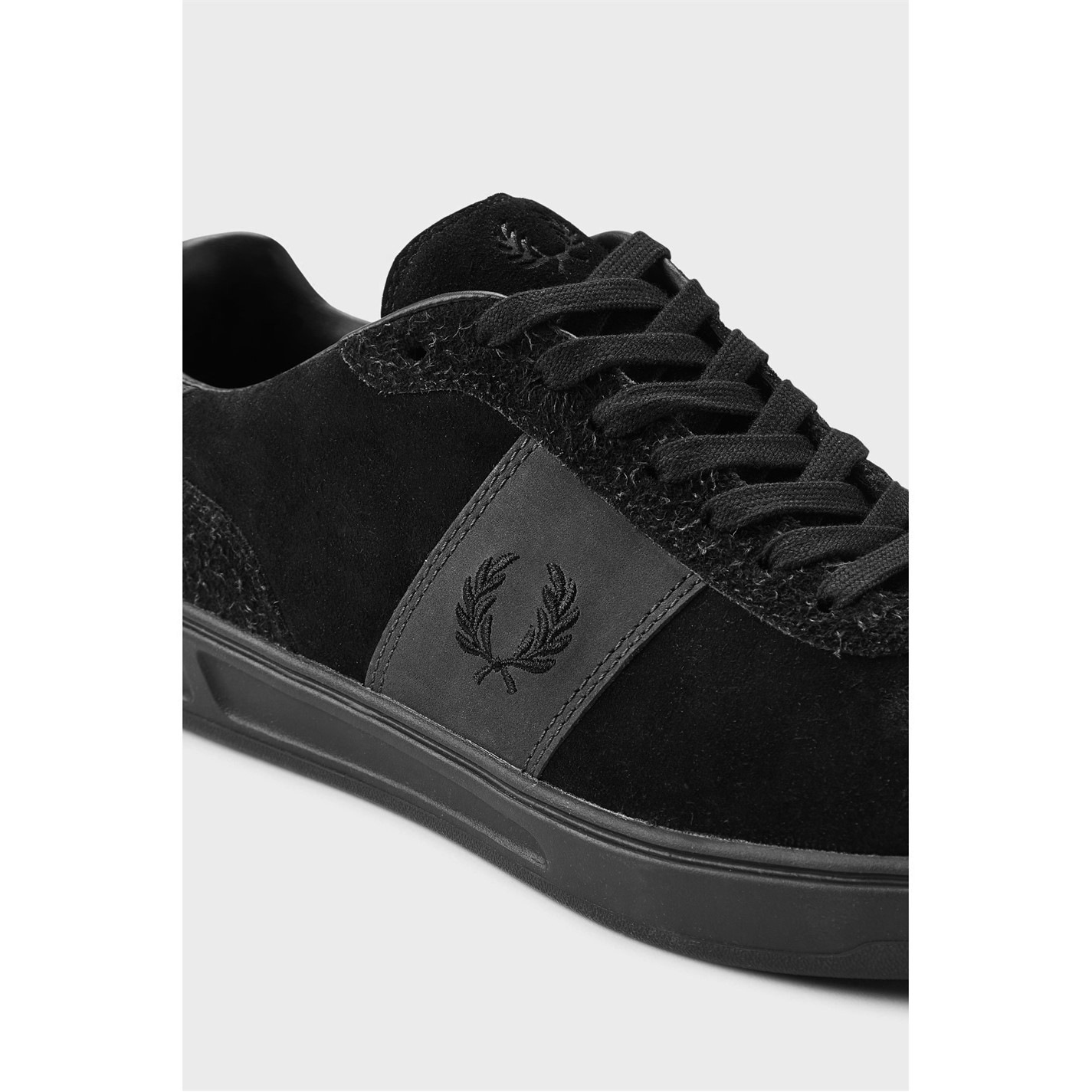 Fred Perry | B4 Suede Trainers | U73 Black/Grey | FRASERS