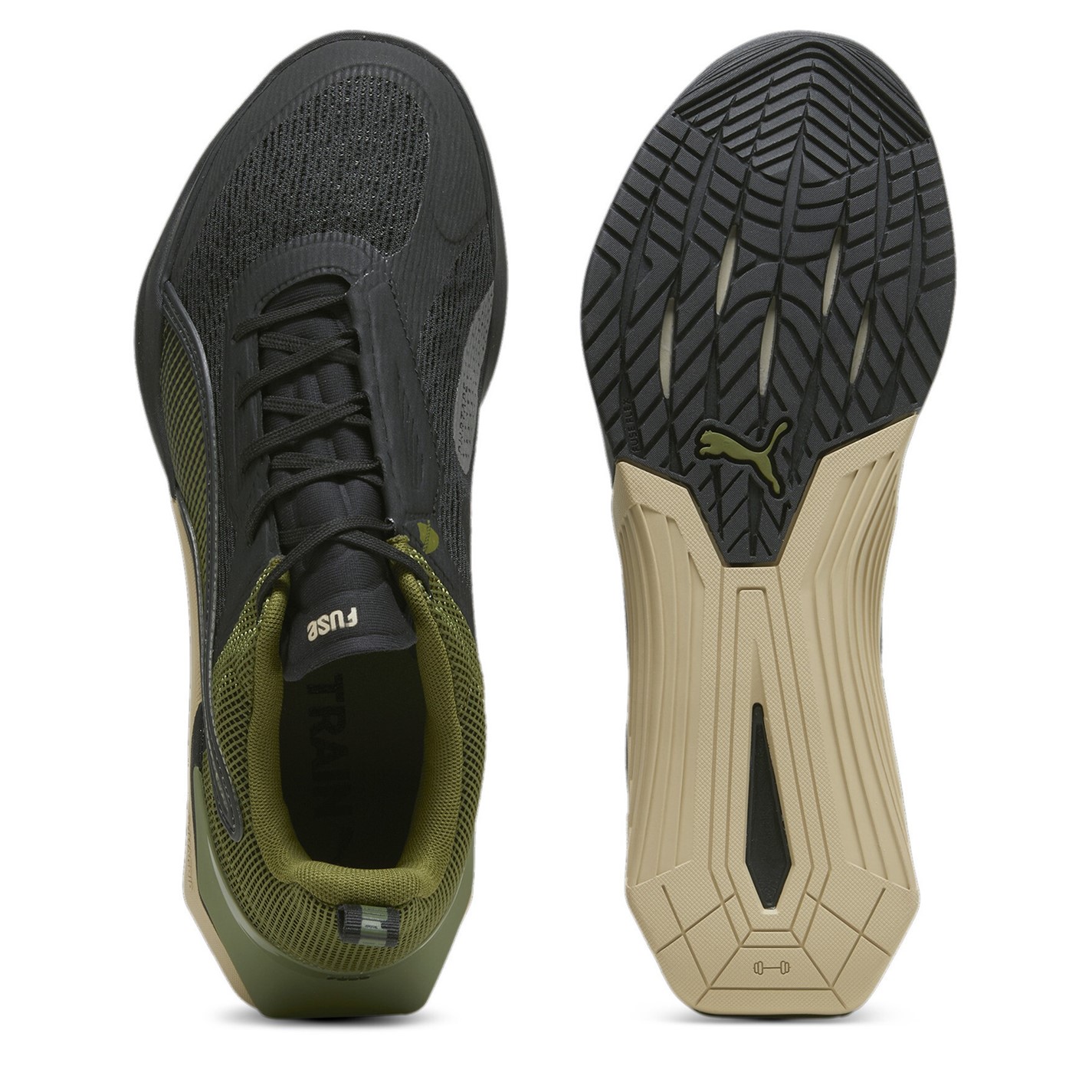 Puma | Fuse 3.0 Training Shoes Mens | Blk/Gry/Grn | FRASERS