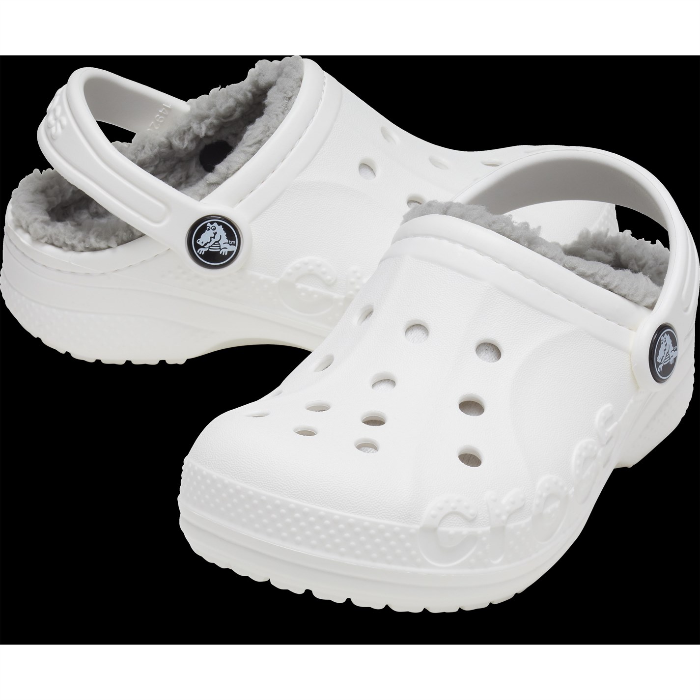 Crocs | Baya Lined Clog Juniors | White/Li Grey | FRASERS