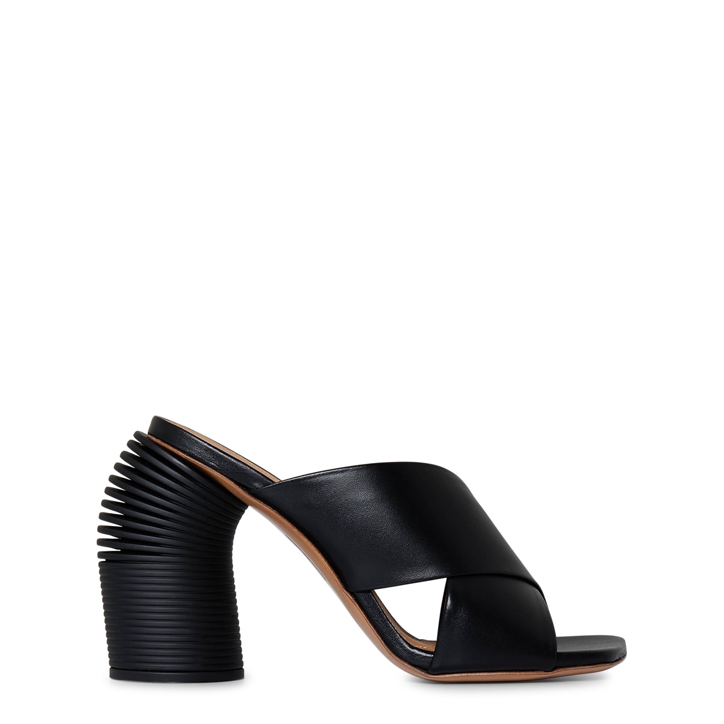 OFF WHITE | Spring Mules | Black | FRASERS