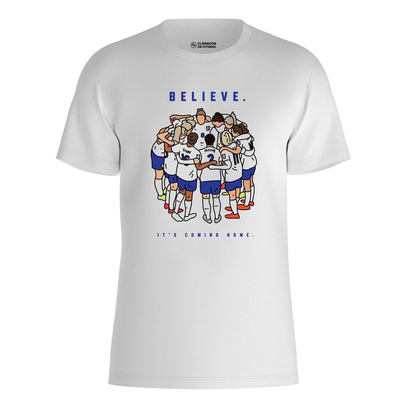 Classicos de Futebol | Believe it¿s Coming Home England T-Shirt | White | FRASERS