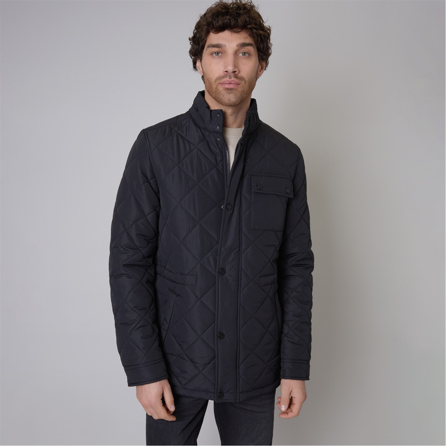 Threadbare | Showerproof Diamond Quilted Jacket | Quilted Jackets | FRASERS