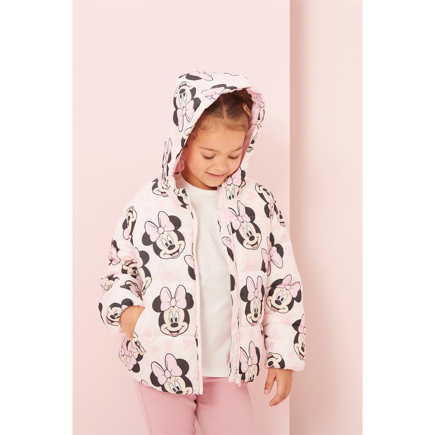 Character | Minnie Mouse Girls Padded Coat | Pink | FRASERS