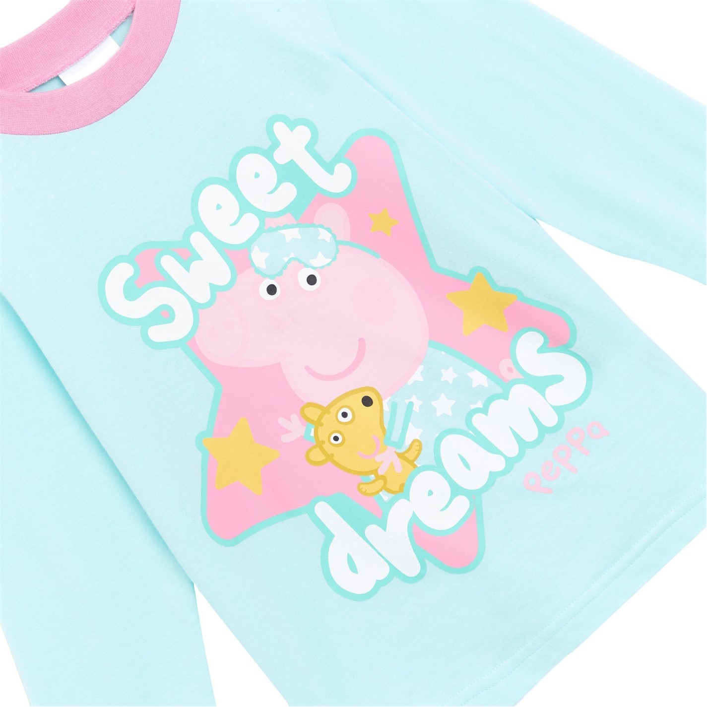 Character | Peppa Pig Long Sleeve Pj Set | Pink/Aqua | FRASERS