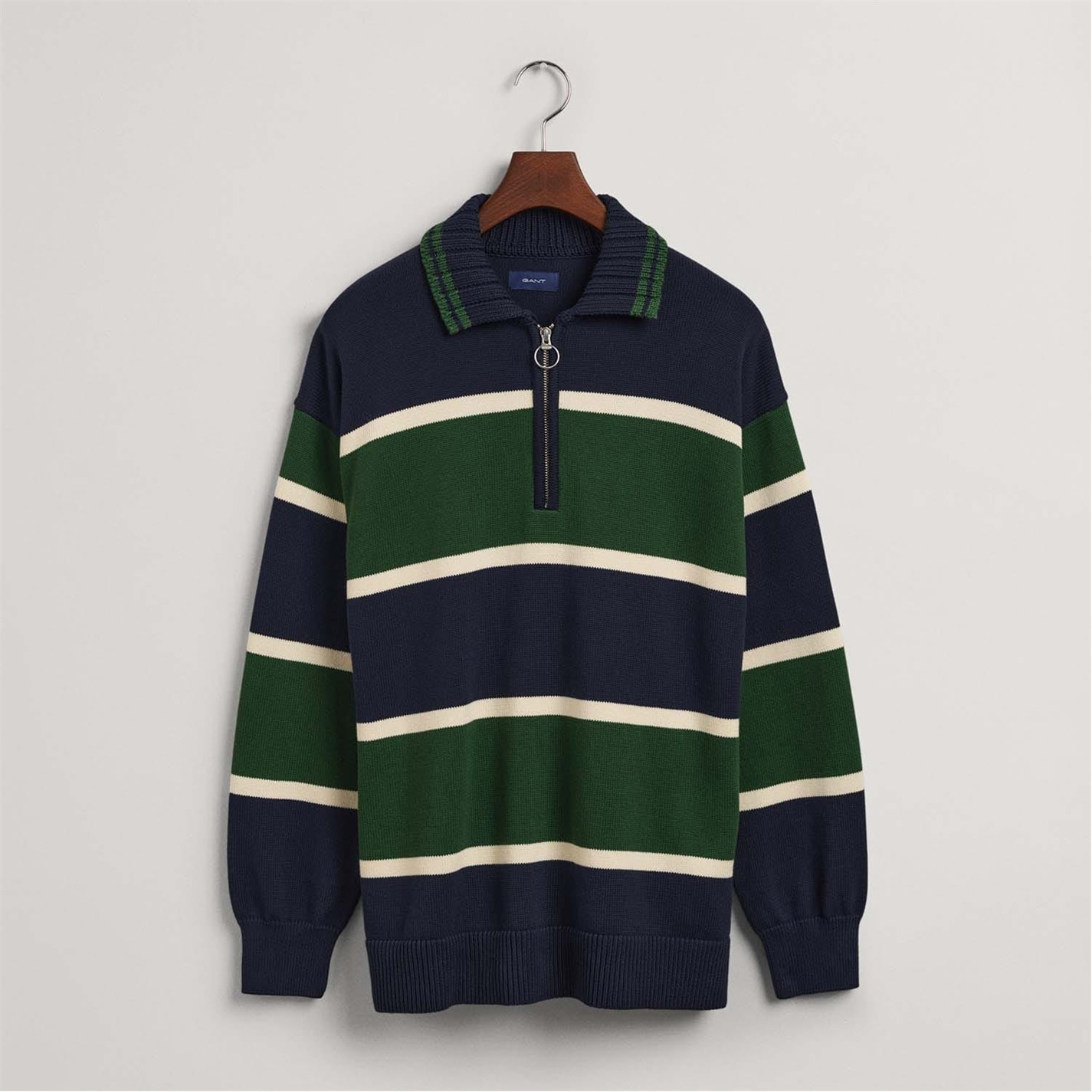 Gant | Knitted Heavy Rugger Sweatshirt | Blue | FRASERS
