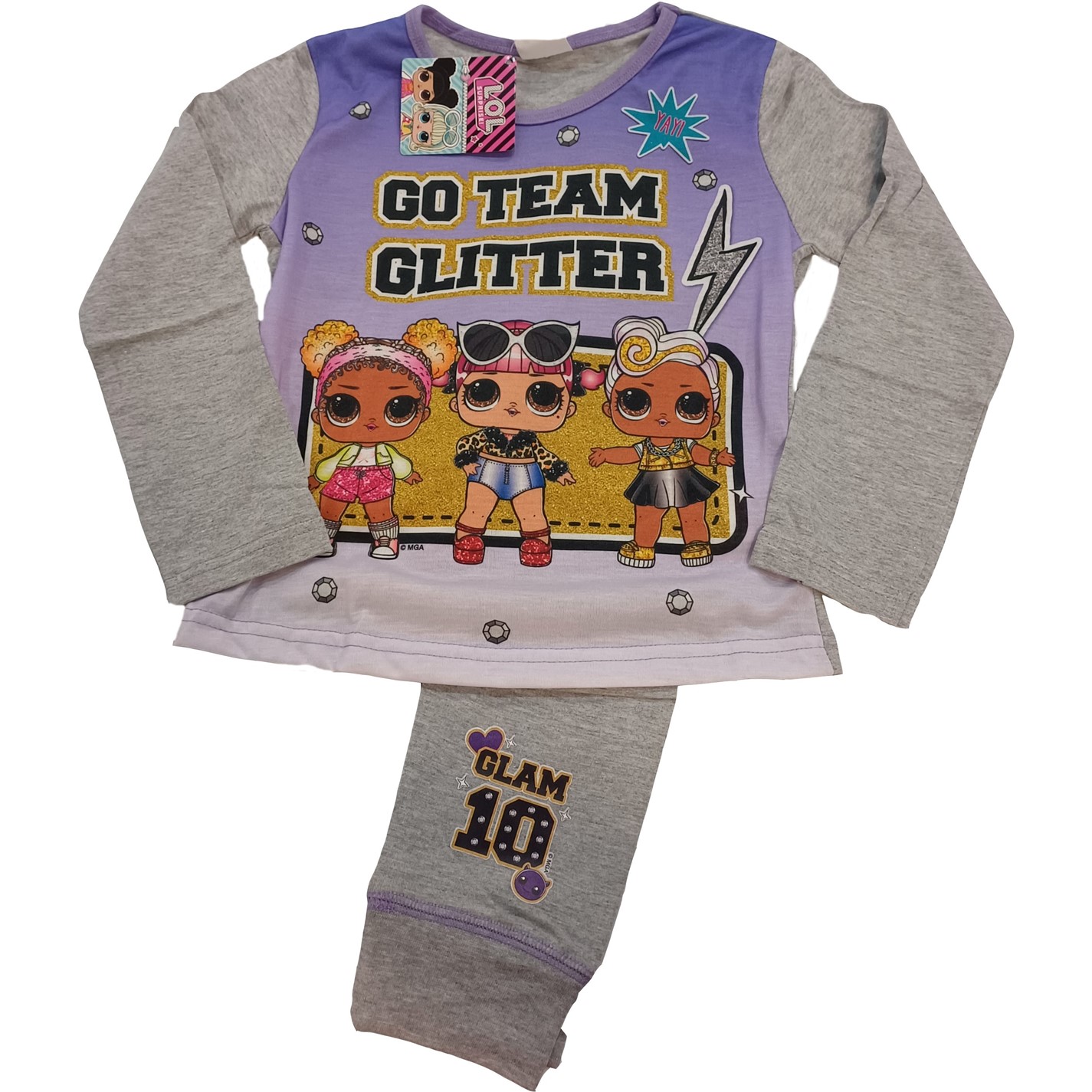 LOL Surprise | LOL Go Team Glitter PJ Set | Grey | FRASERS
