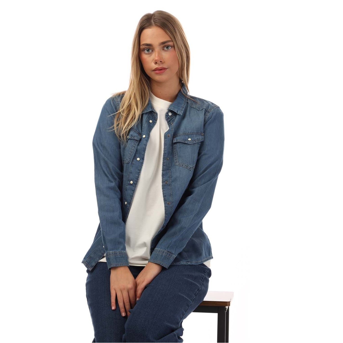 Only | Alexa Denim Shirt | Denim | FRASERS