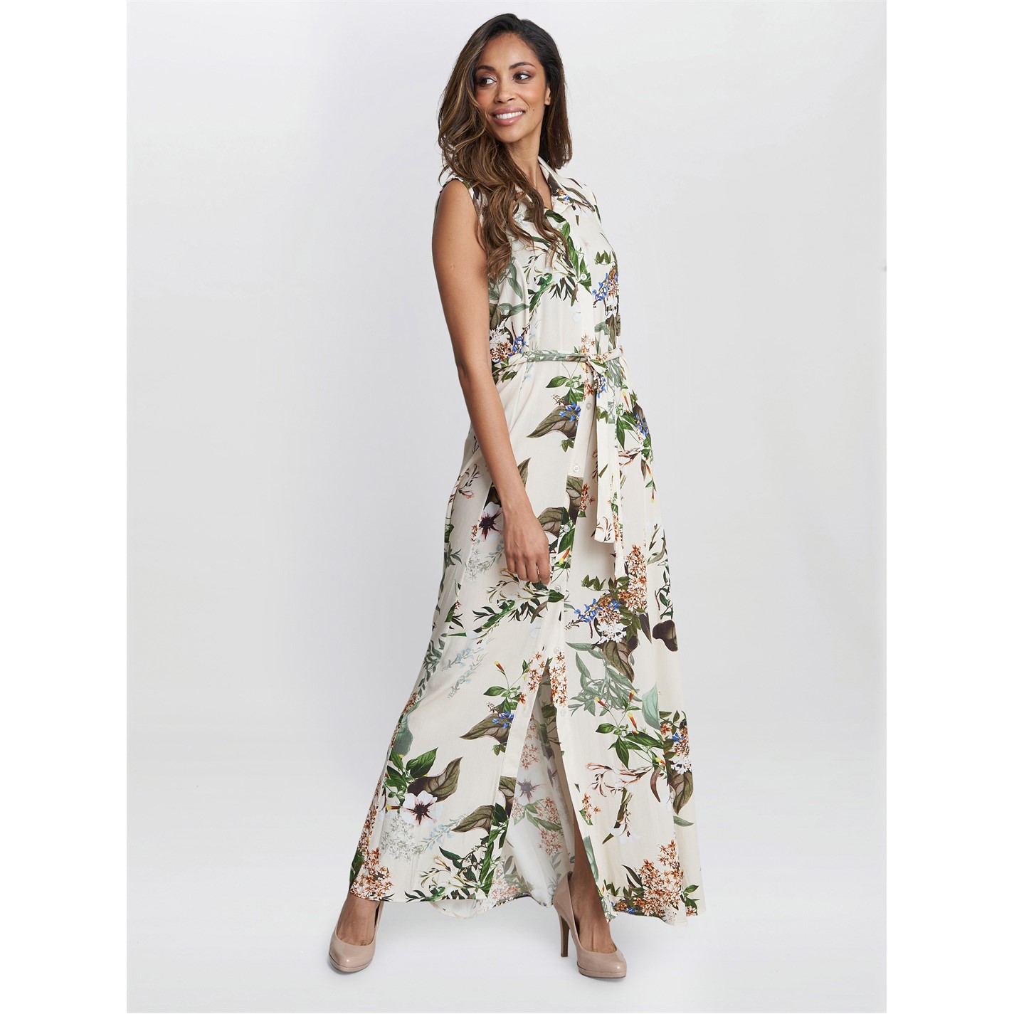 Gina Bacconi | Ariel Long Sleeveless Shirt Dress | Party Dresses | FRASERS