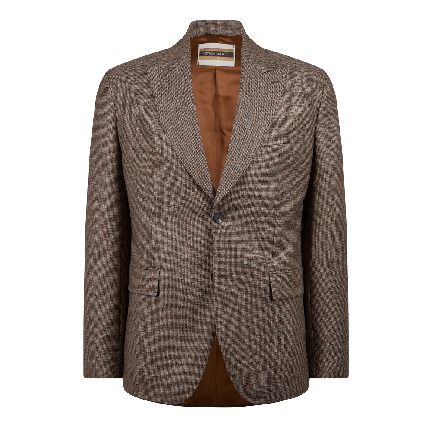 Patrick Grant Studio | Nutter Tailored Fit Donegal Suit Jacket | Brown ...