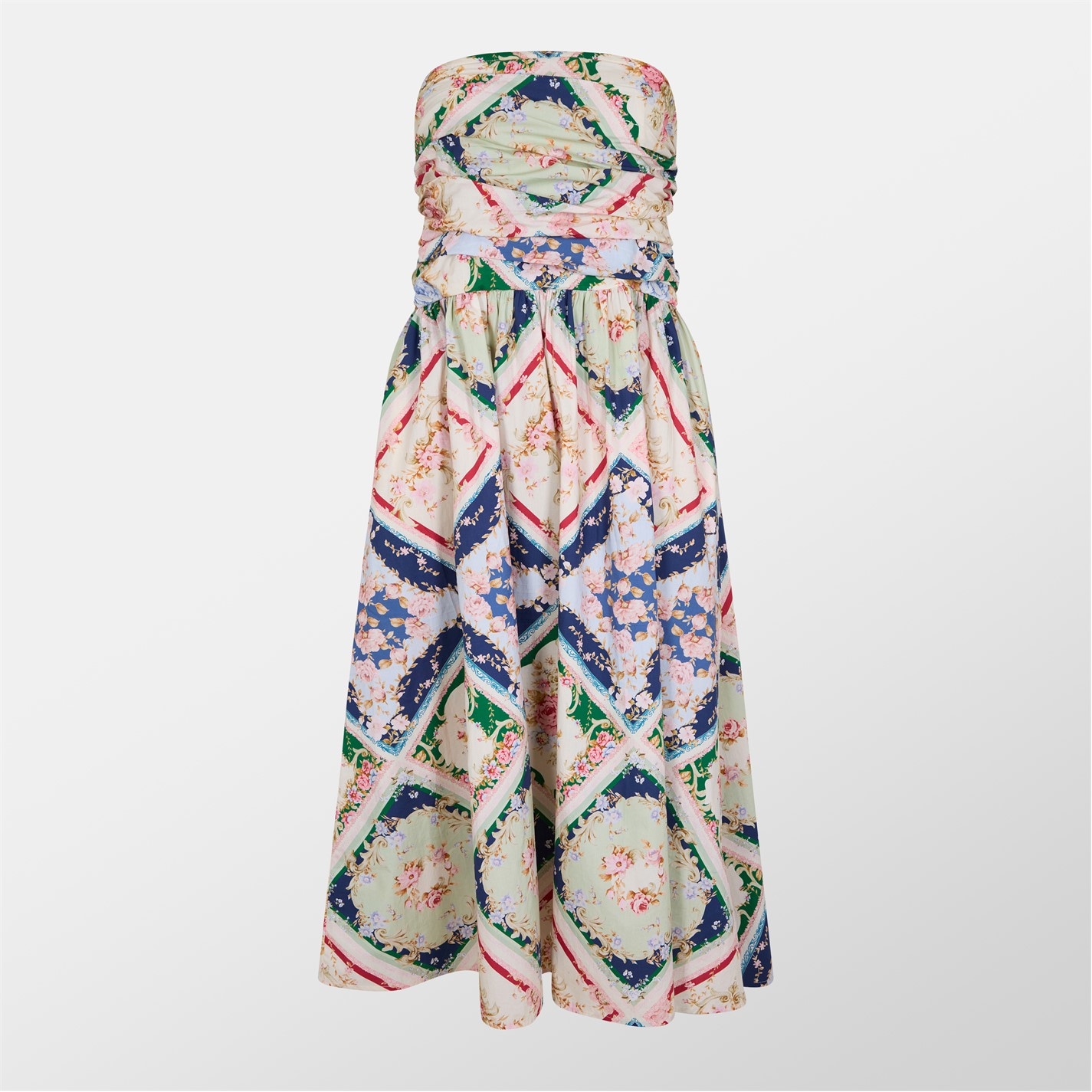 Nobodys Child | Abstract Floral Bandeau Felicity Midi Dress | Multi ...