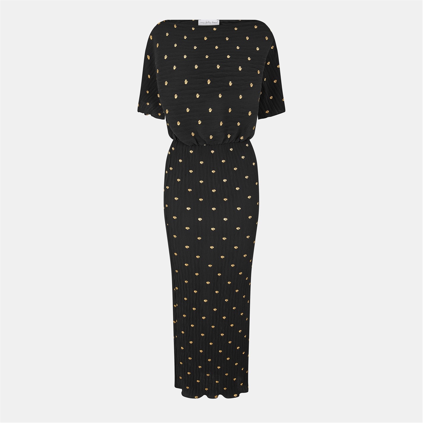 Never Fully Dressed | Tilly Plisse Dress | Black | FRASERS