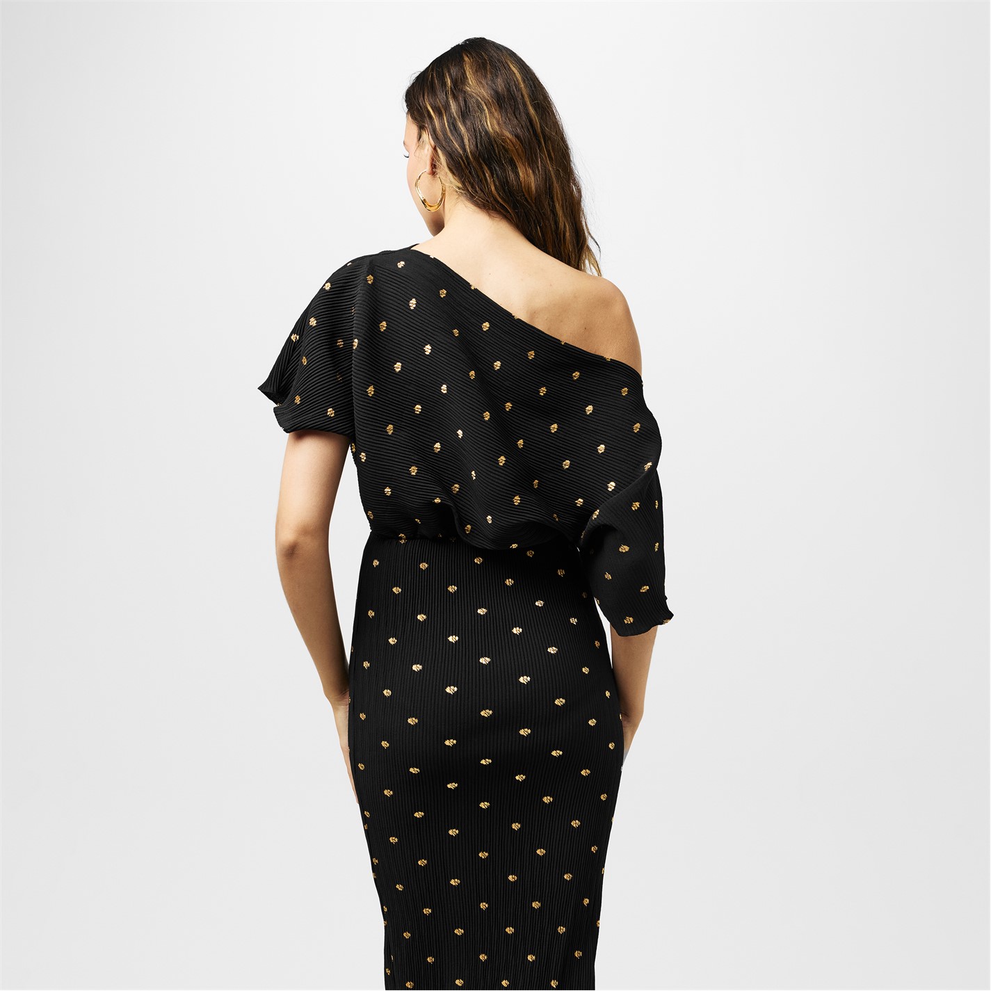 Never Fully Dressed | Tilly Plisse Dress | Black | FRASERS