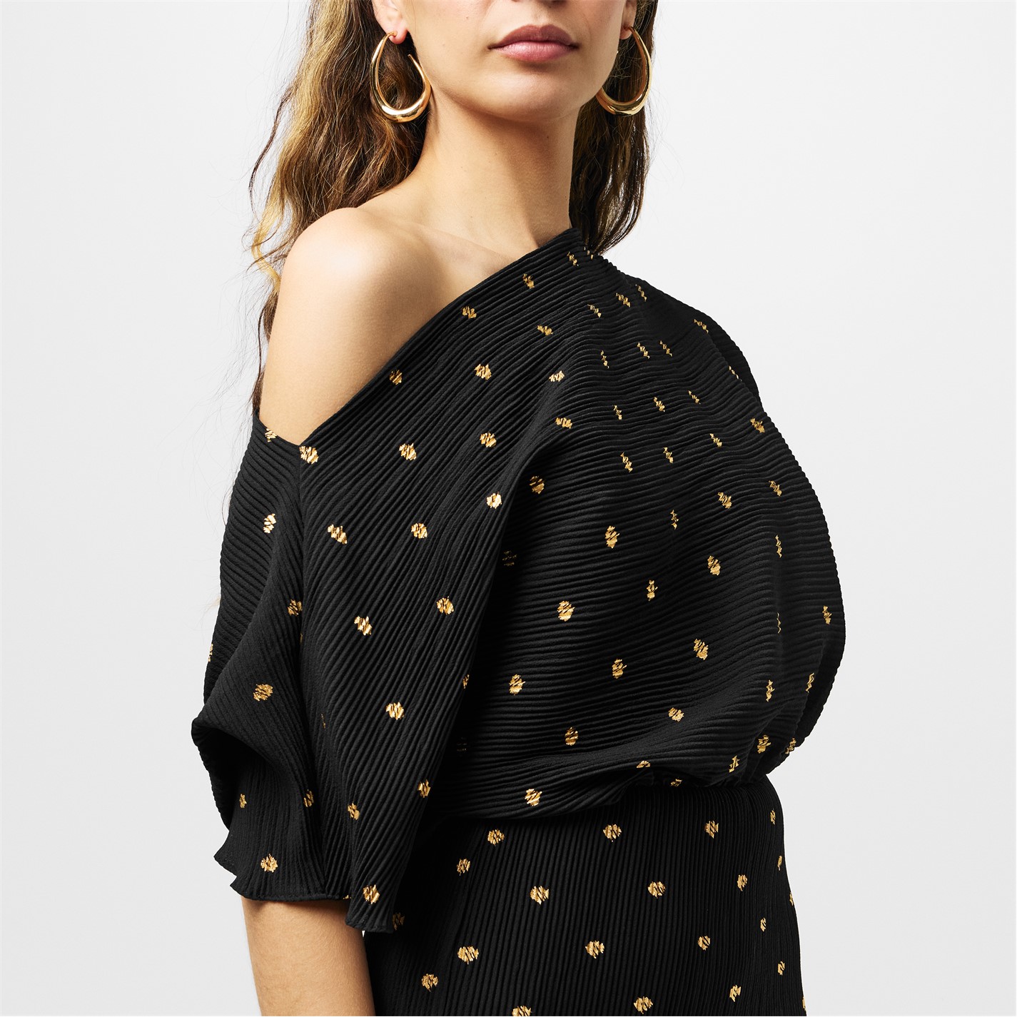 Never Fully Dressed | Tilly Plisse Dress | Black | FRASERS