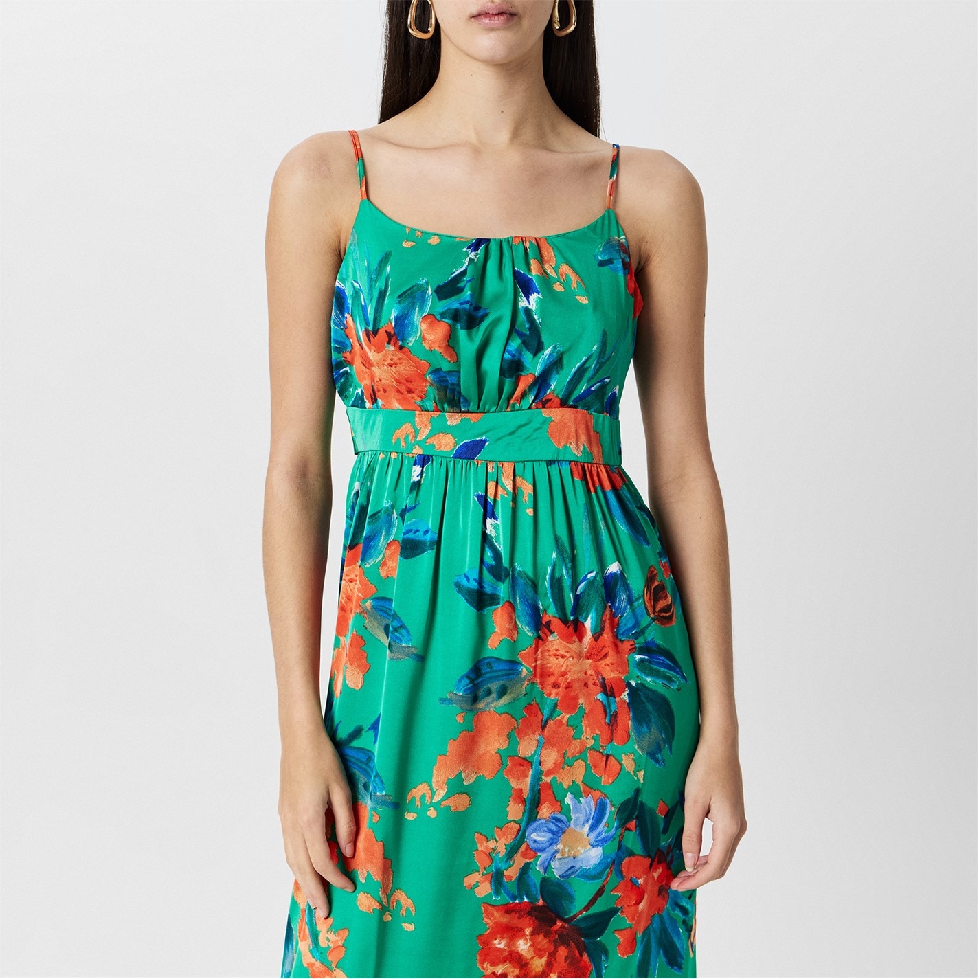 Yumi | Yumi Strappy Maxi Dress | Green | FRASERS