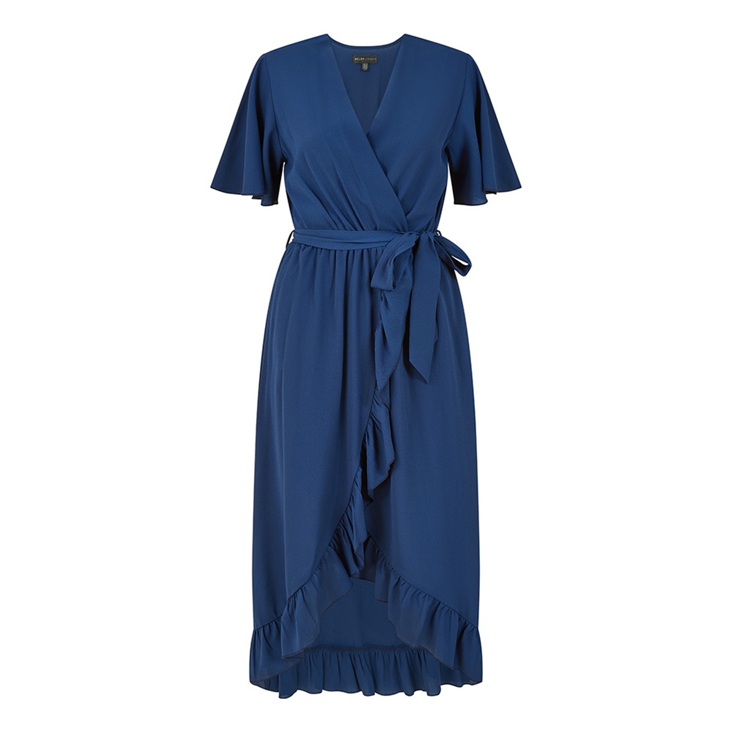 Mela London | Mela London Greenwrap Over Frill Hem Dress | Wrap Dresses ...