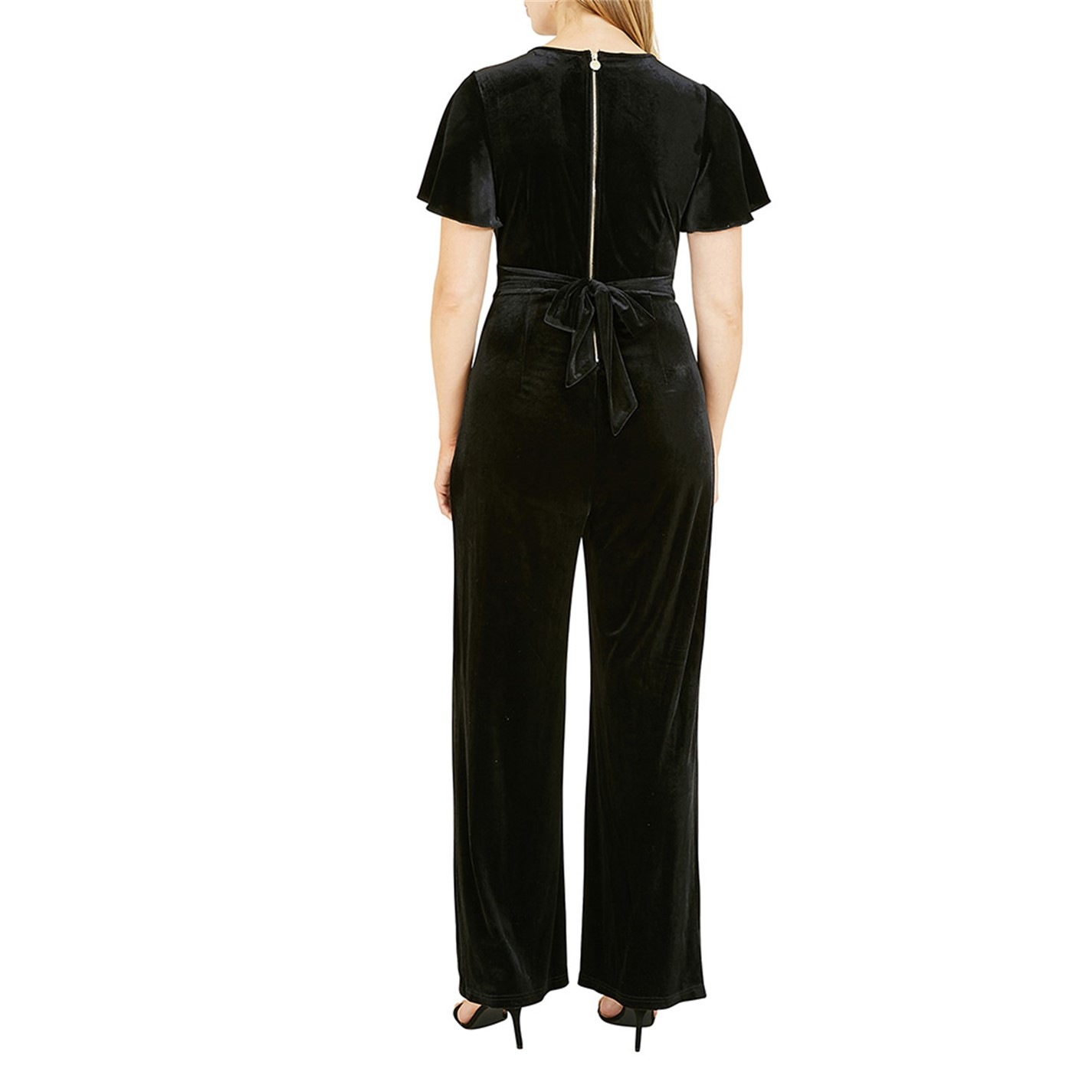 Yumi | Yumi Black Jumpsuit With Angel Sleeves | Black | FRASERS