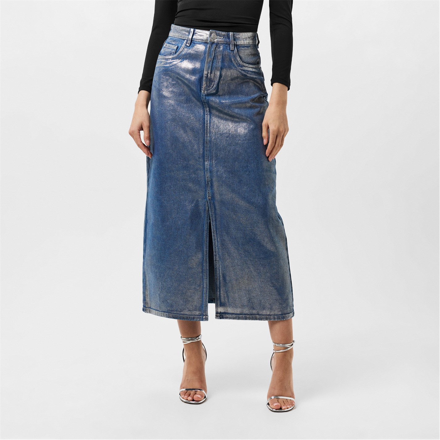 Vero Moda | VM Coated Denim Skirt | Lght Blue Denim | FRASERS