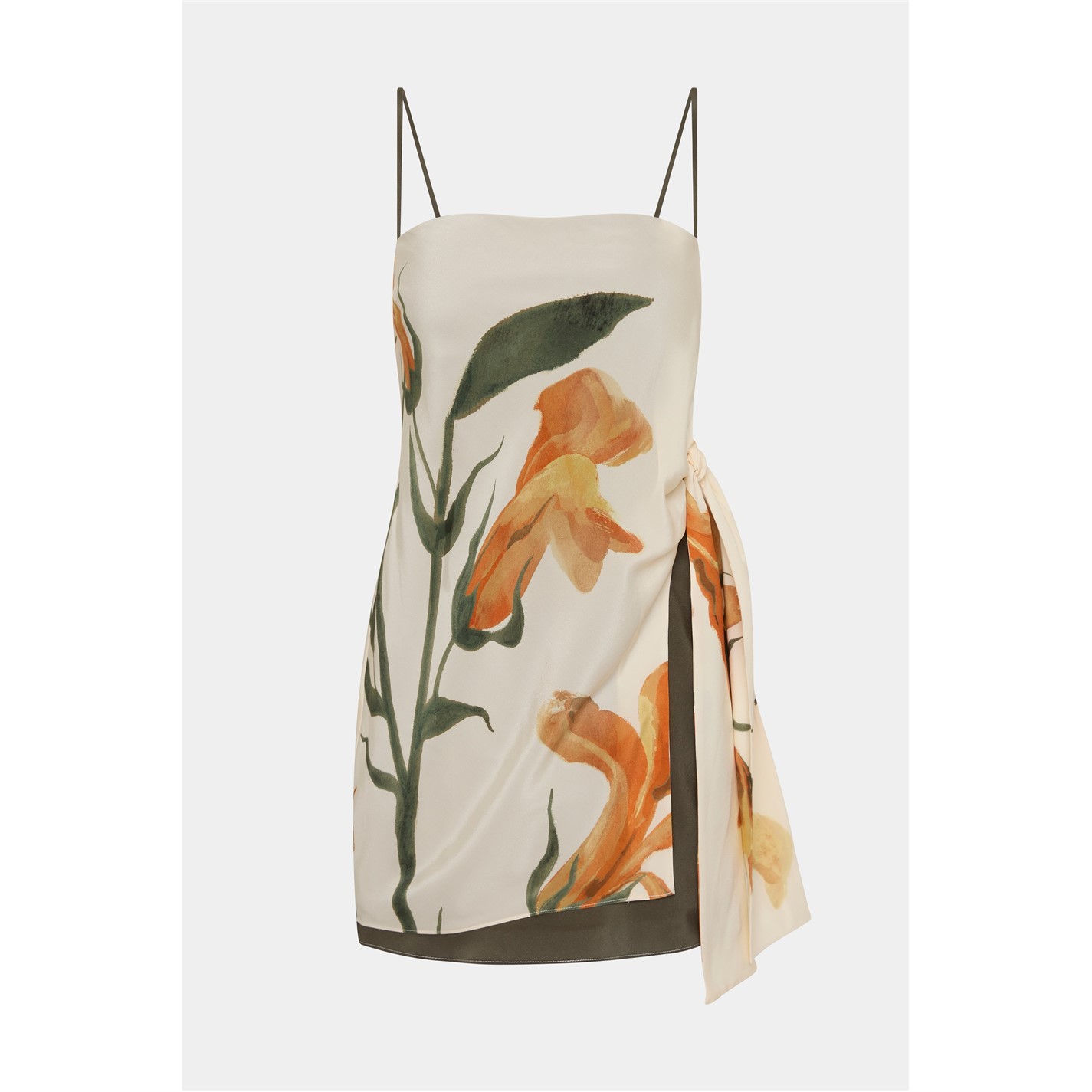 SIR THE LABEL | Constance Tie Mini Dress | Iris Floral | FRASERS