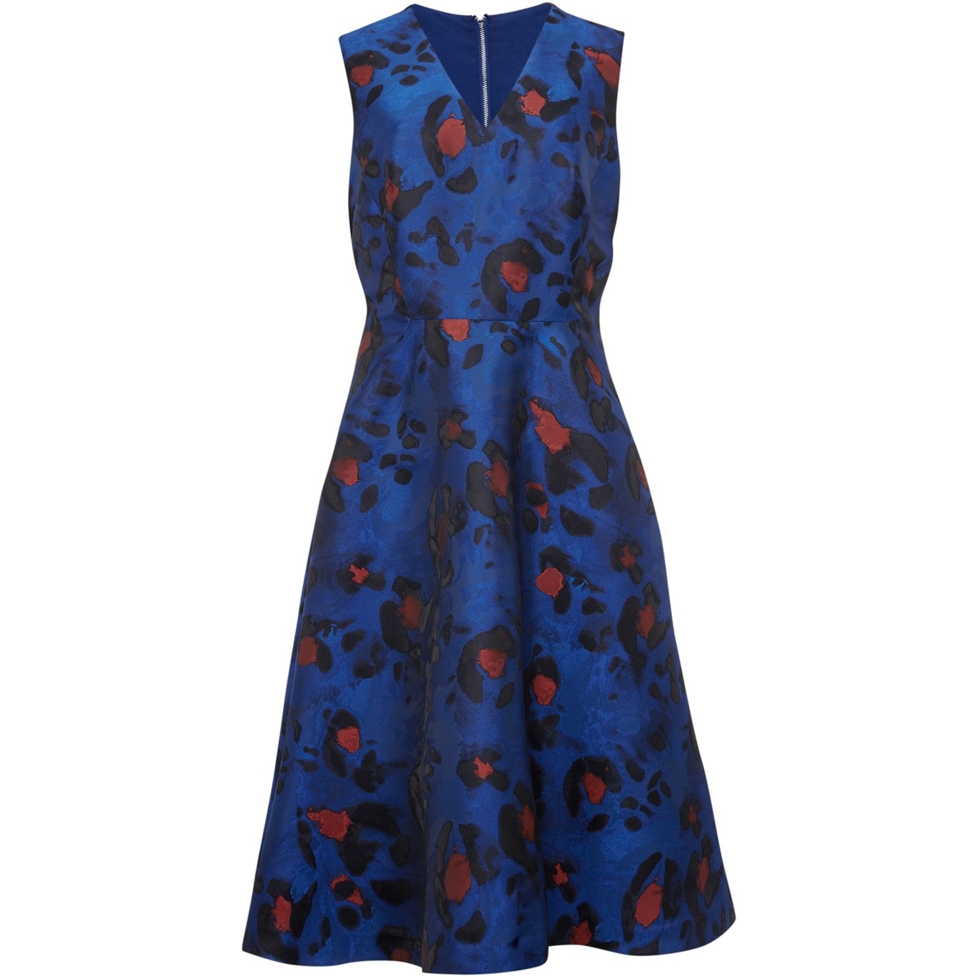 Phase Eight | Clarisse Print Jacquard Dress | Cobalt/Multi | FRASERS