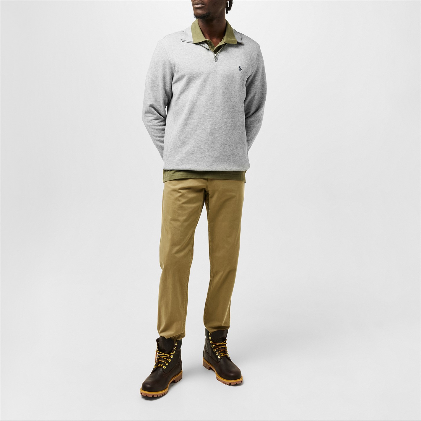 Original Penguin | Quarter Zip Jumper | Heather | FRASERS