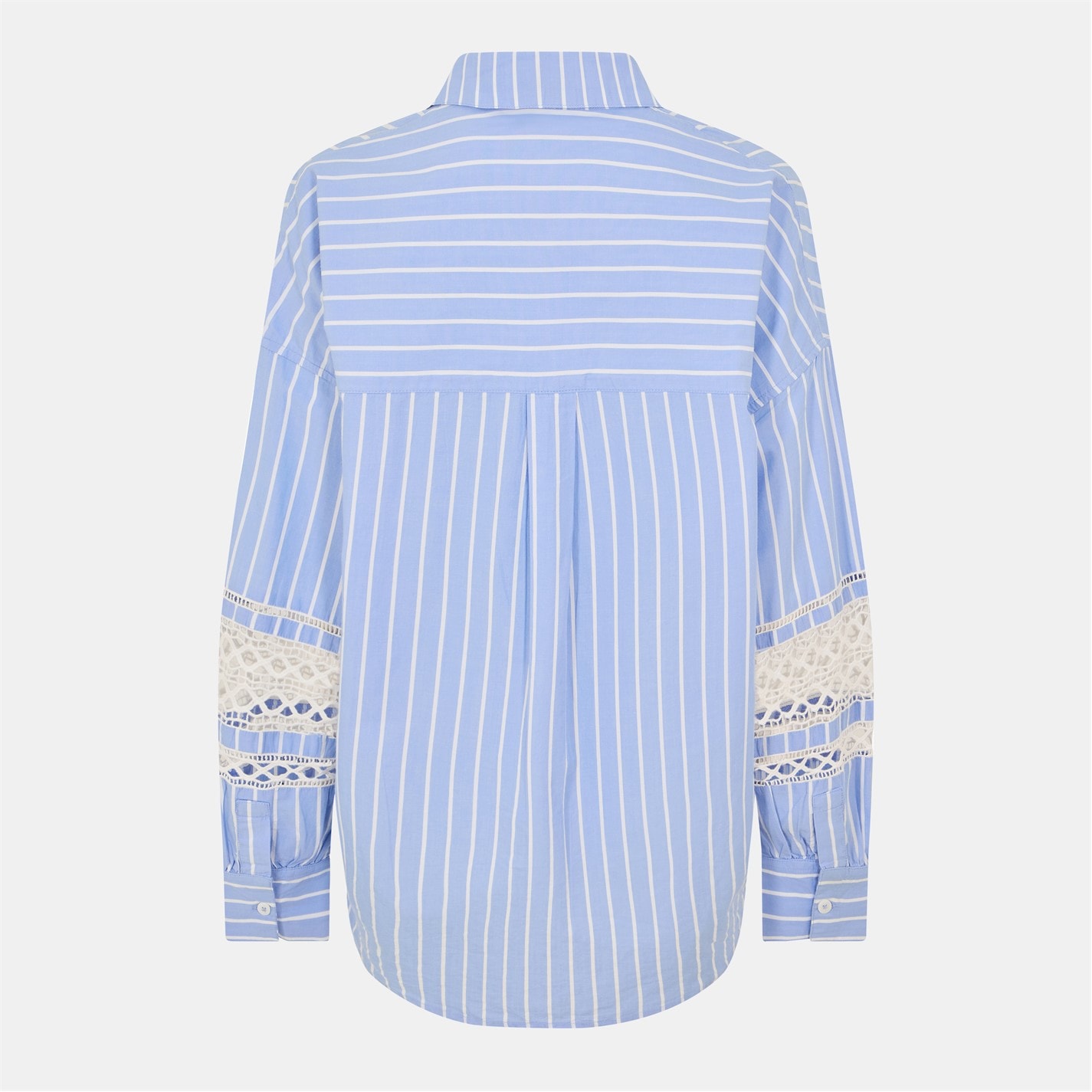 French Connection | Cambria Stripe Embroidered Shirt | Blue/White | FRASERS