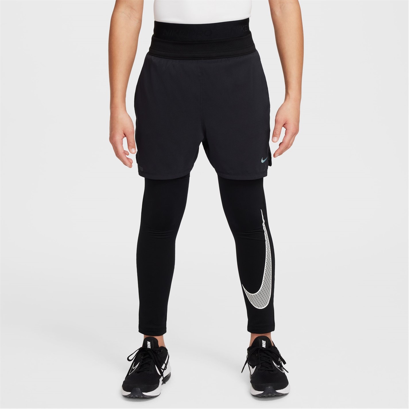 Nike | Pro Big Kids' (Boys') Dri-FIT Training Tights | Black | FRASERS