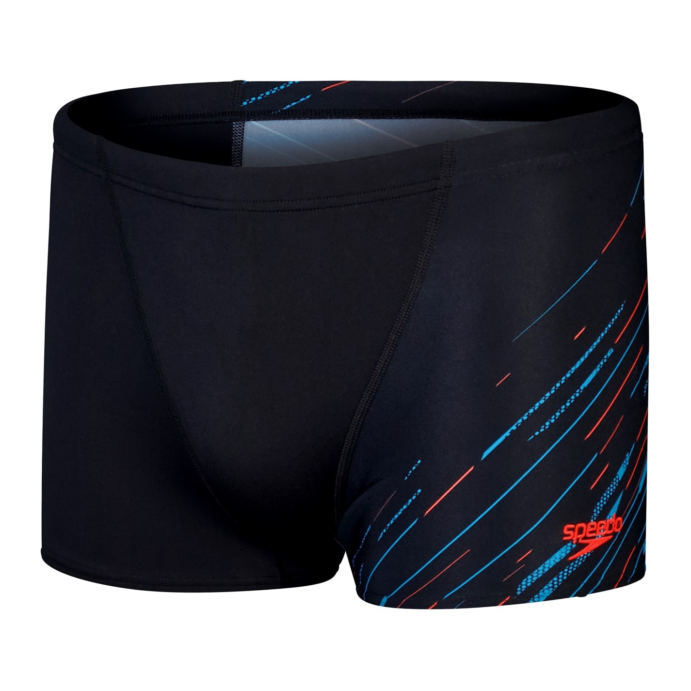 Speedo | Hyperboom V-Cut Aquashort Mens | Blk/Blue/Red | FRASERS