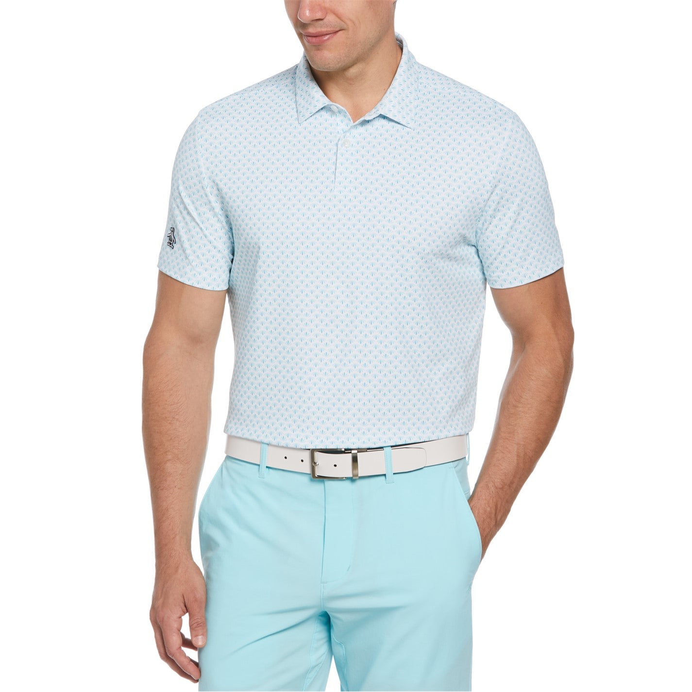 Original Penguin Golf | Retro Geo Print Sn99 | Short Sleeve Performance ...