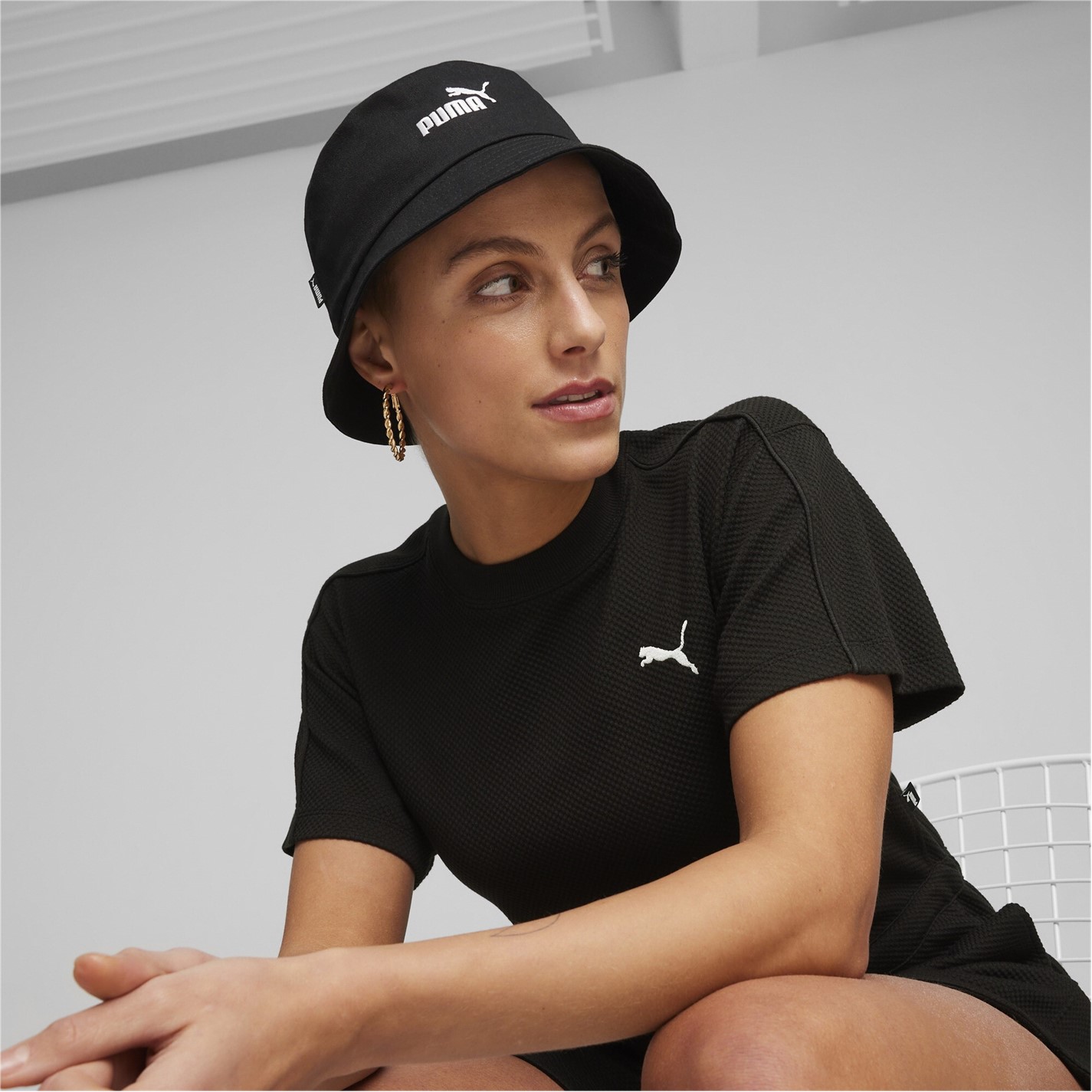 Puma | Ess No 1 Logo Bucket Hat Unisex Adults | Puma Black | FRASERS