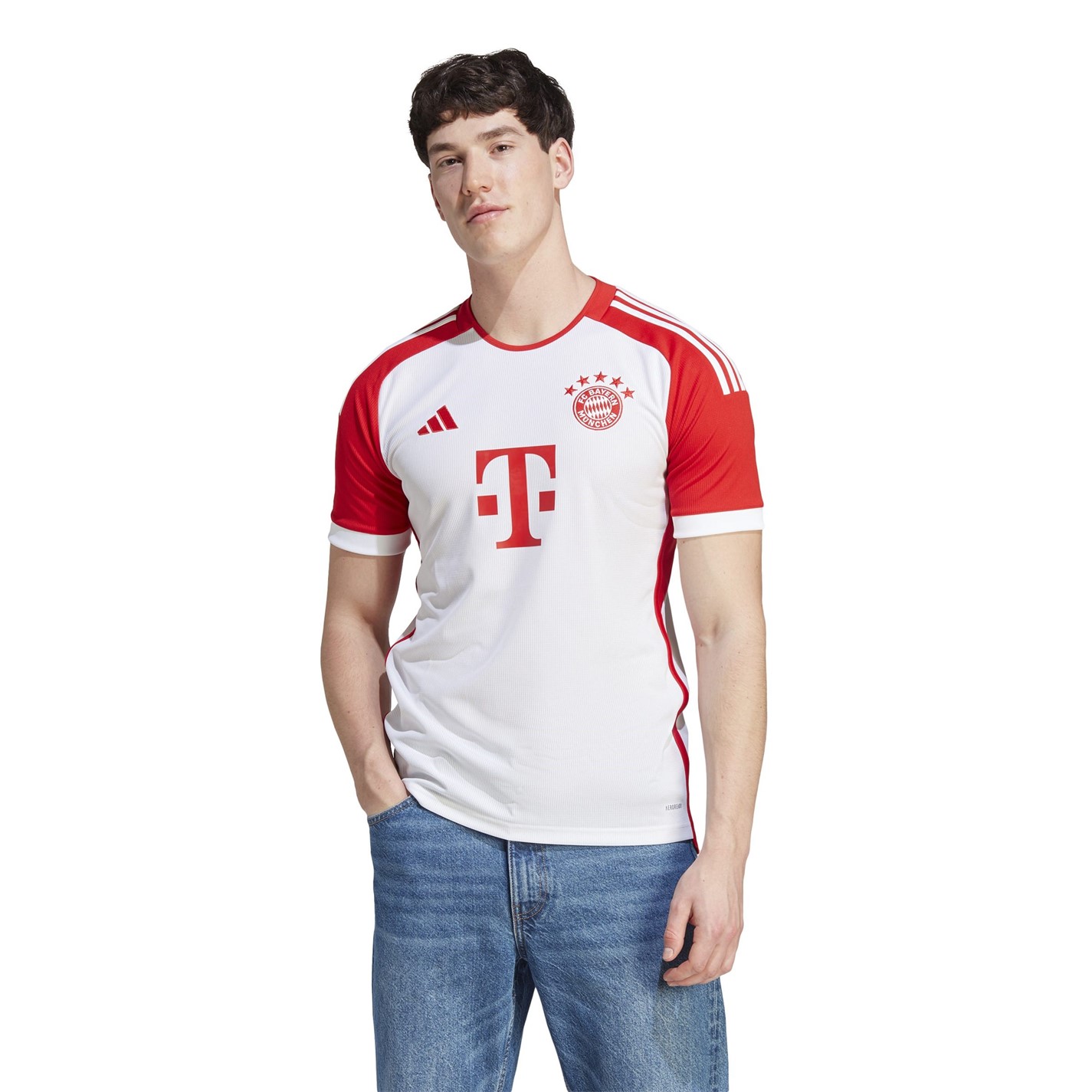 adidas | FC Bayern Authentic Kit 2023 2024 Adults | White/Red | FRASERS