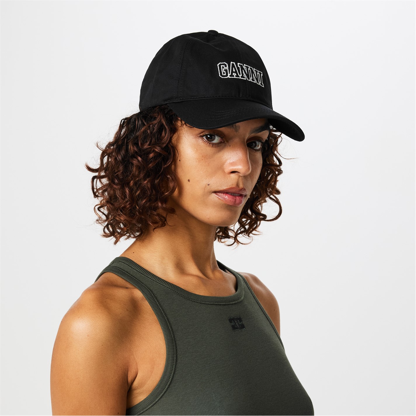 GANNI | Women's Cotton Baseball Cap | Baseball Caps | FRASERS