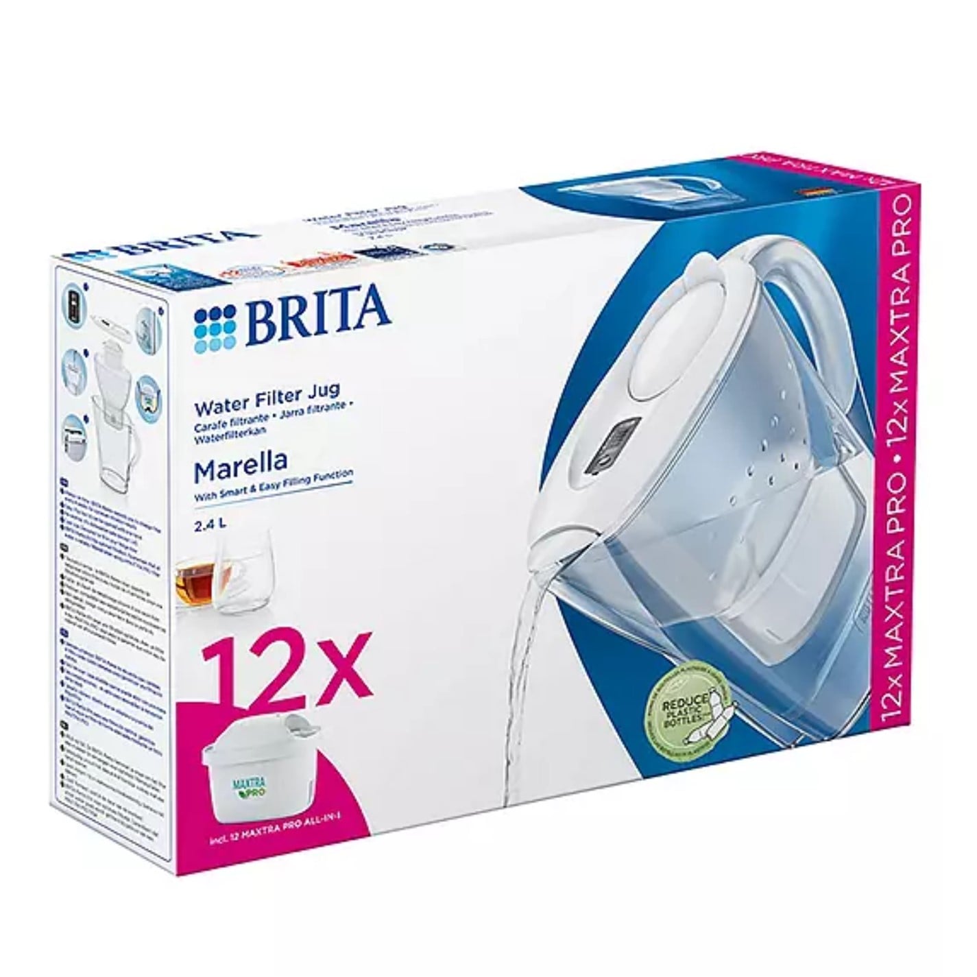 Brita | Marella Water Filter Jug White with 12 Filters | None | FRASERS