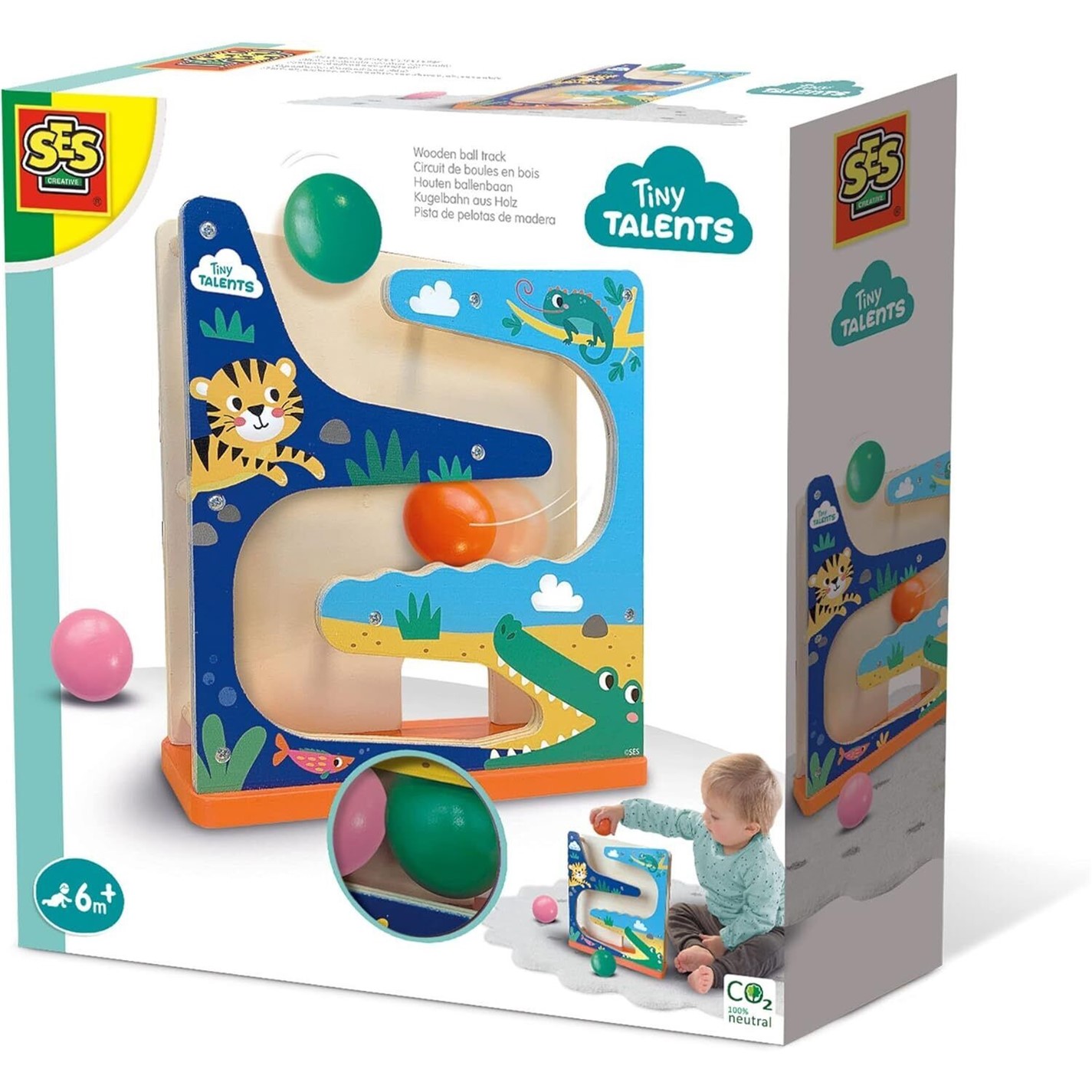 SES Creative | Wooden ball track crocodile | Multi | FRASERS