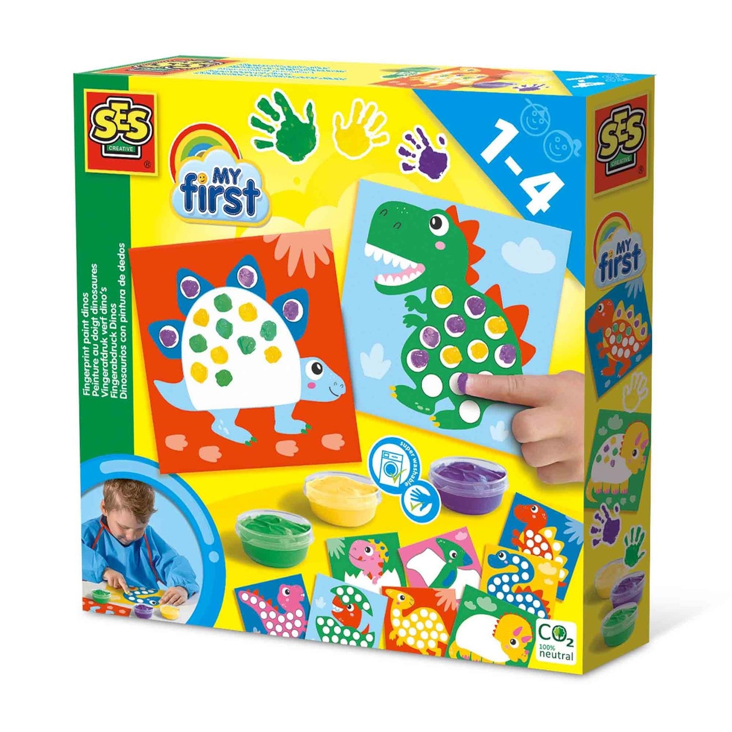SES Creative | My First - Fingerprint Paint Dinos | Multi | FRASERS