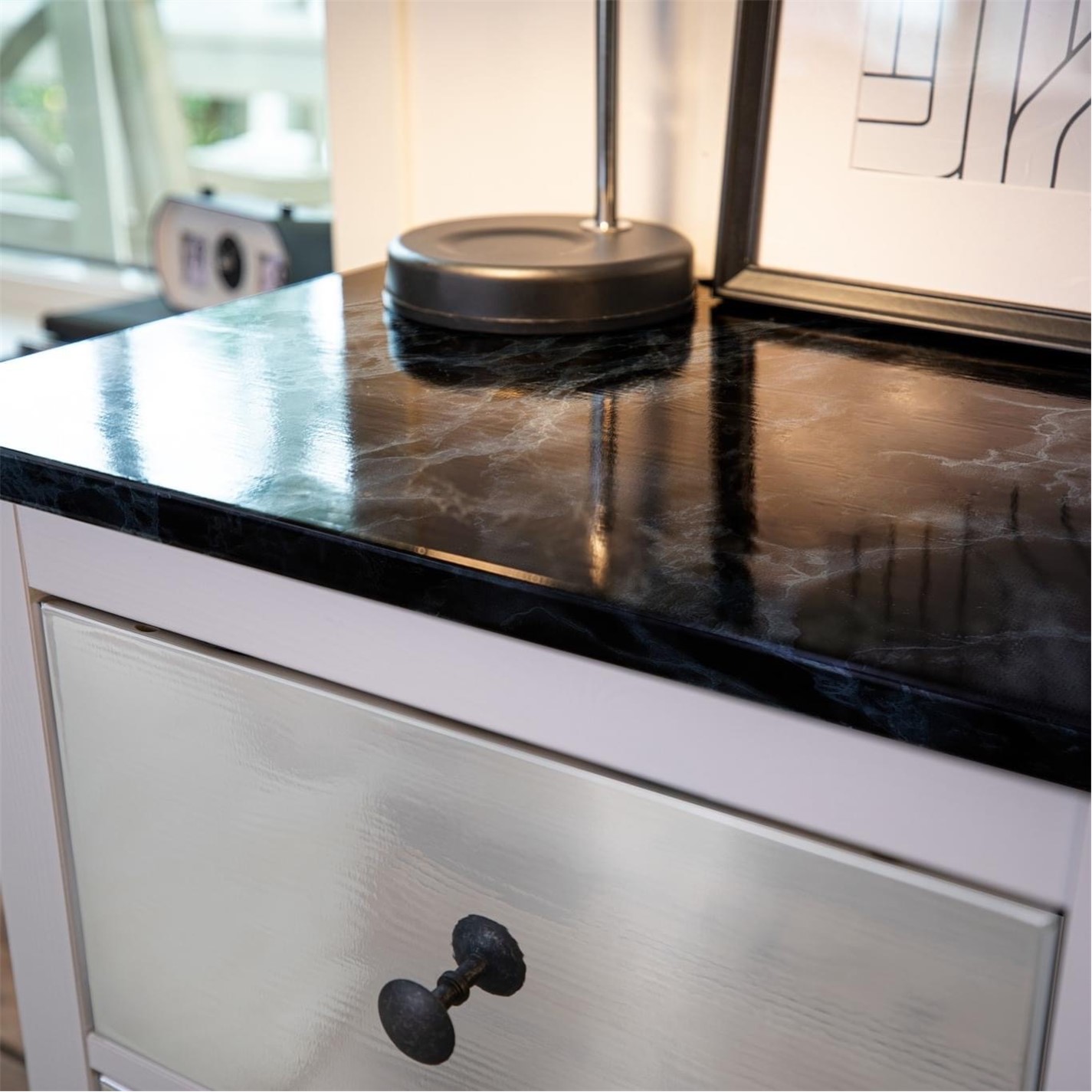 D C Fix | dc fix Marble Black Self Adhesive Vinyl Wrap | Black | Frasers