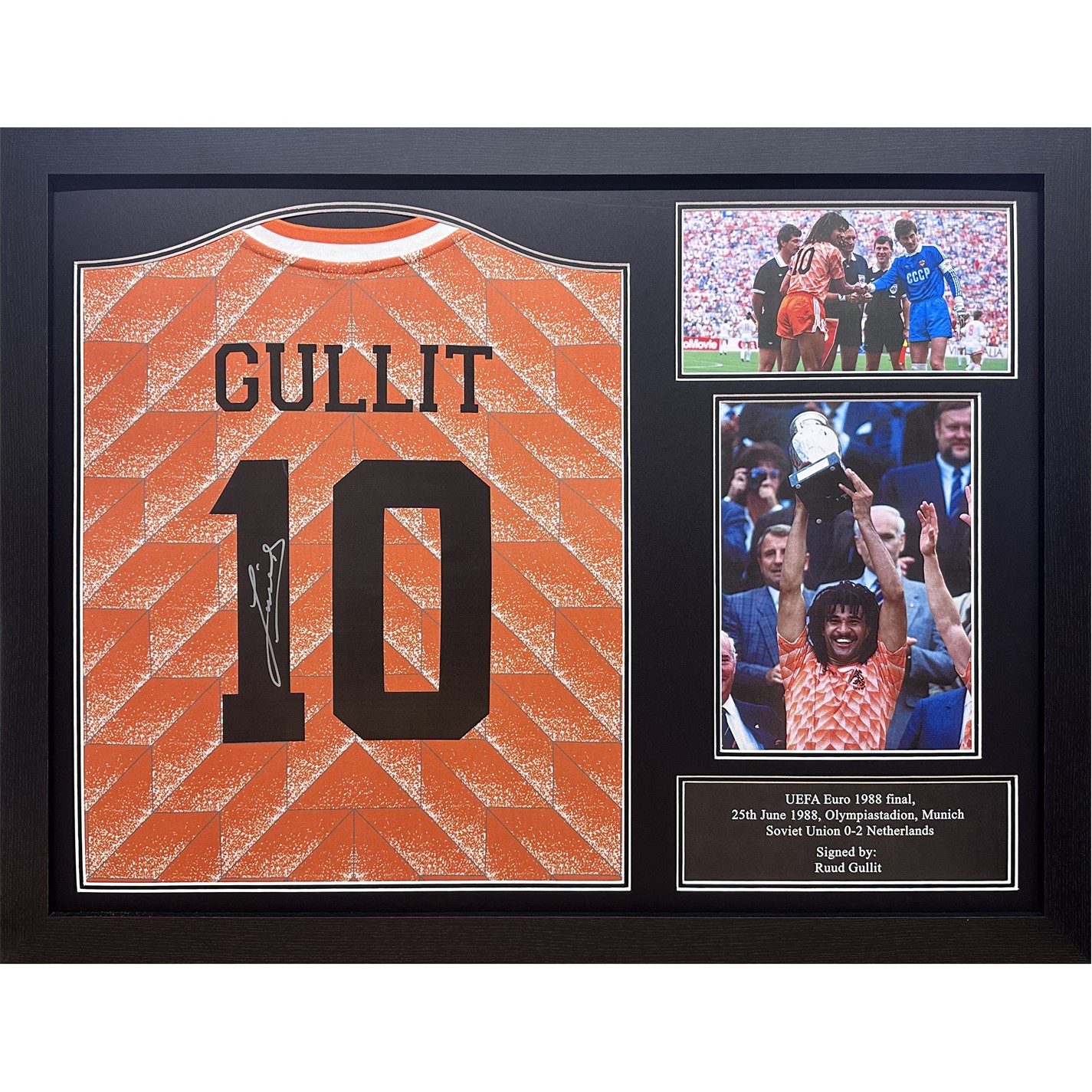 AllStarSignings Ltd | Ruud Gullit signed & framed Netherlands shirt ...