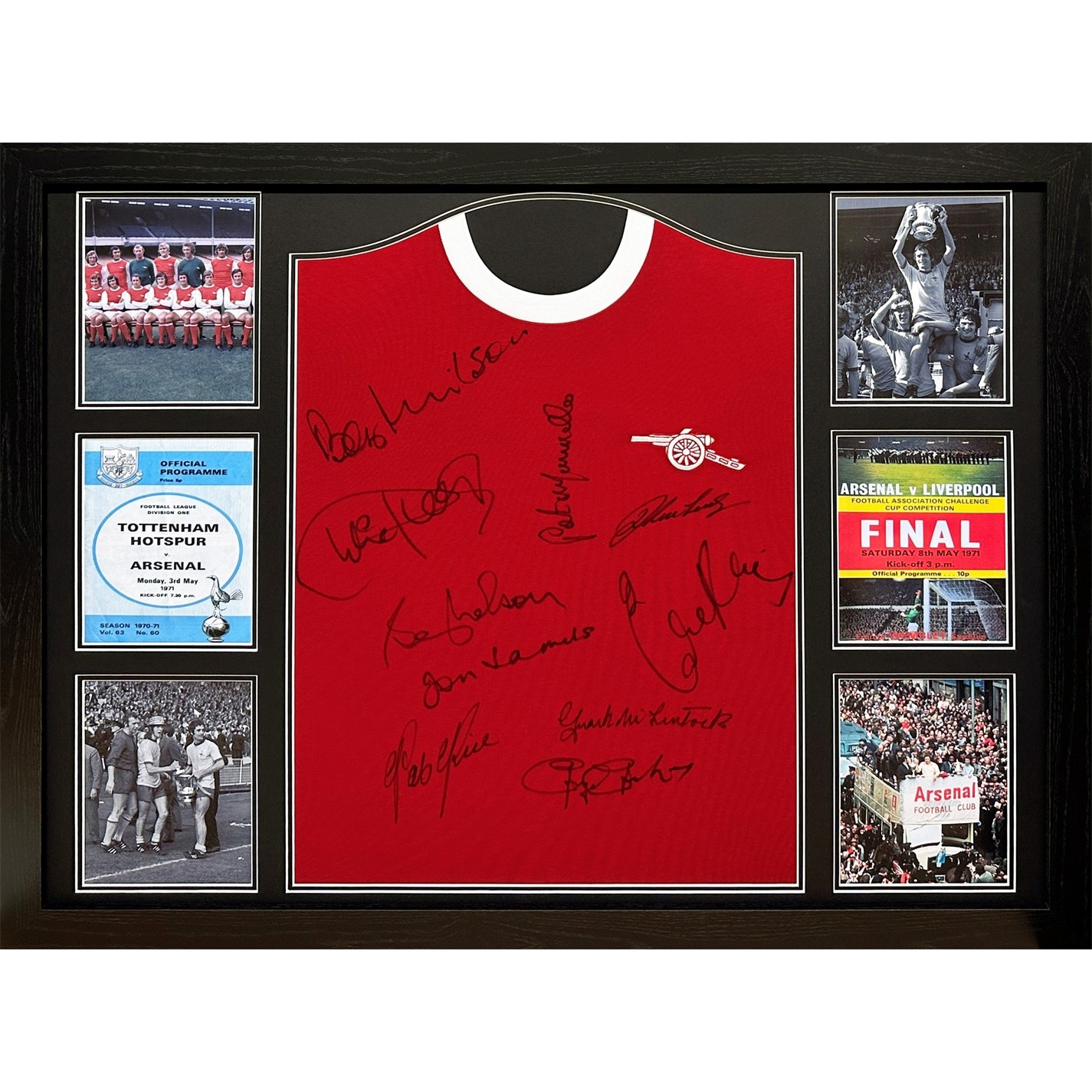 AllStarSignings Ltd | Arsenal 1971 Double Winners shirt signed by 10 ...
