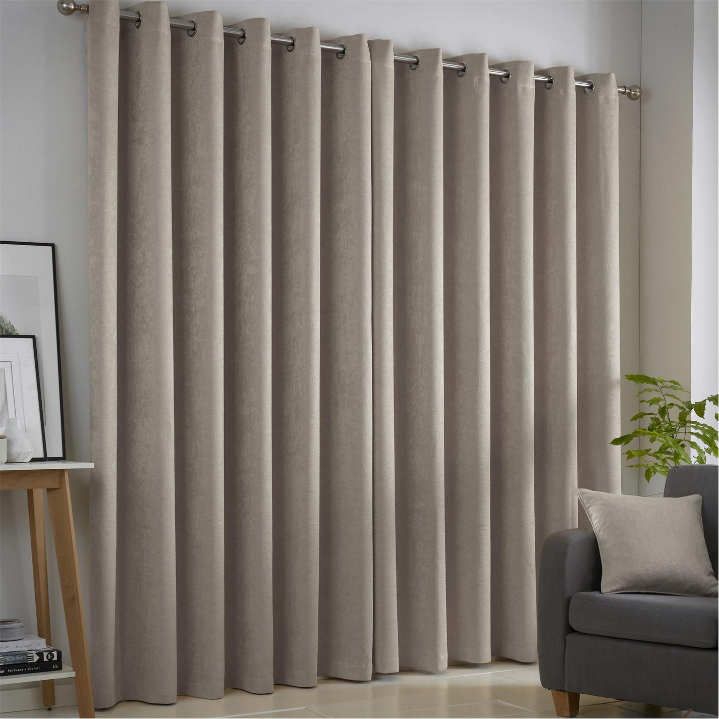 Fusion | Strata Dim Out Self Lined Eyelet Curtains | Eyelet Curtains ...