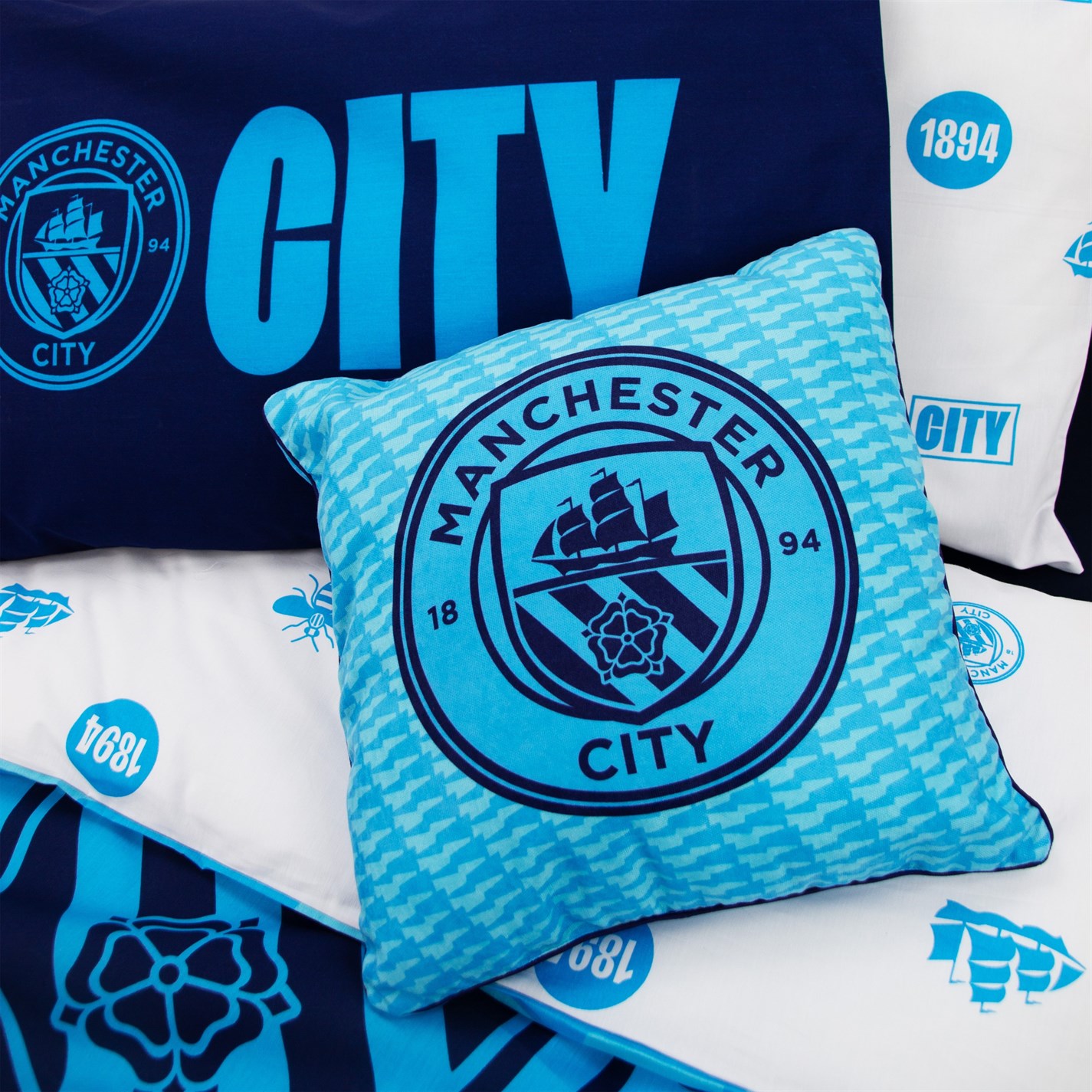 Team | Manchester City FC Square Cushion | Multi | FRASERS