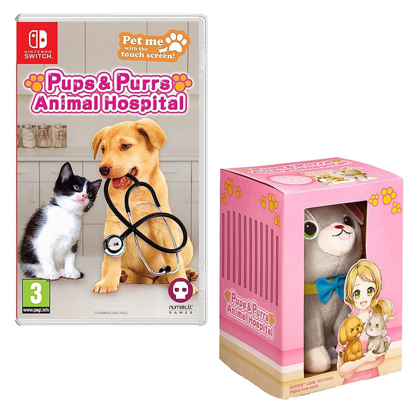 Numskull | Pups and Purrs Animal Hospital + CAT Plush | Nintendo Switch ...