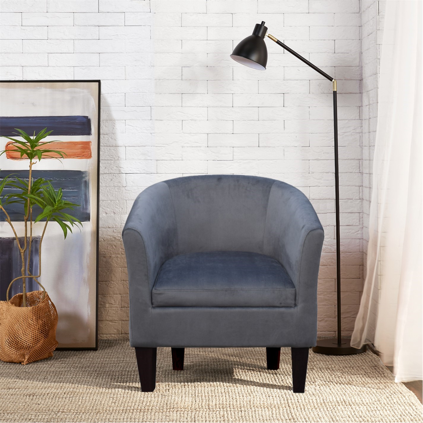 Comfy Living | Plush Velvet Tub Chair | Accent Chairs | FRASERS