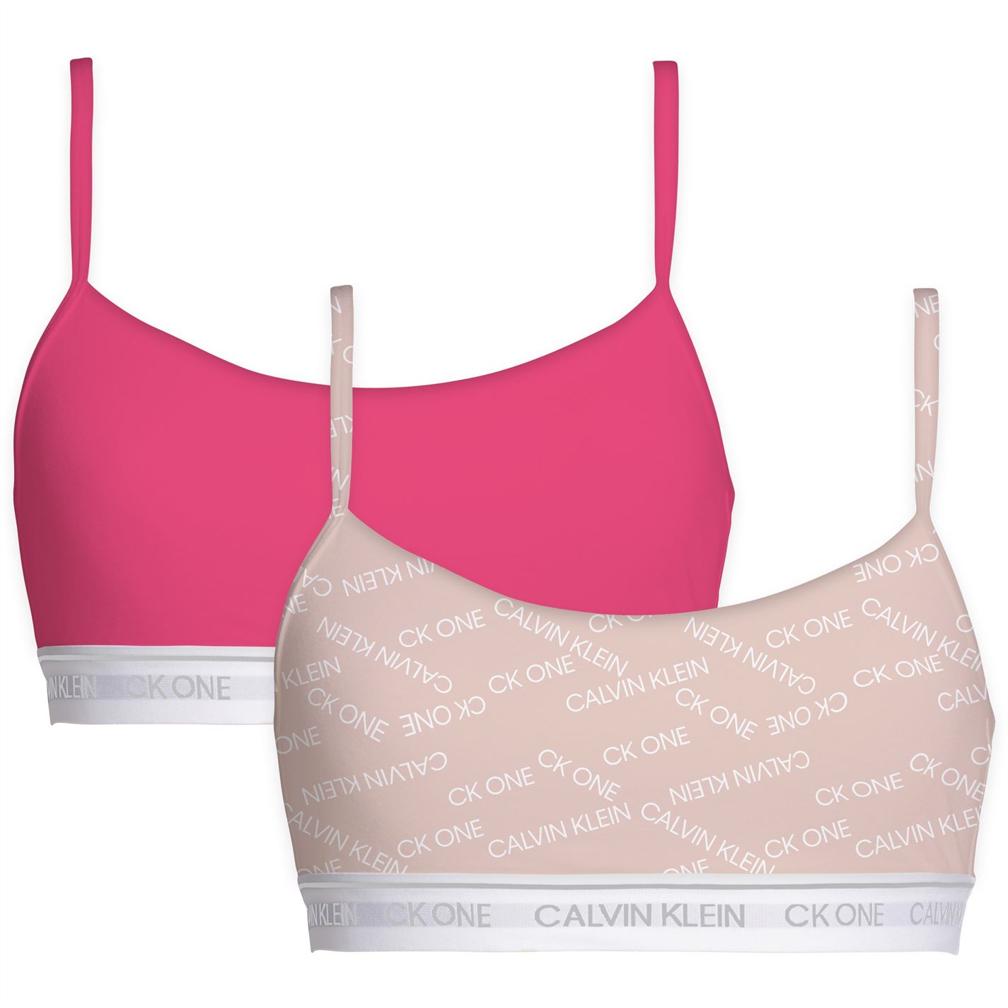 Calvin Klein | 2 Pack CK One Cotton Bralettes | Unlined Bralettes | FRASERS