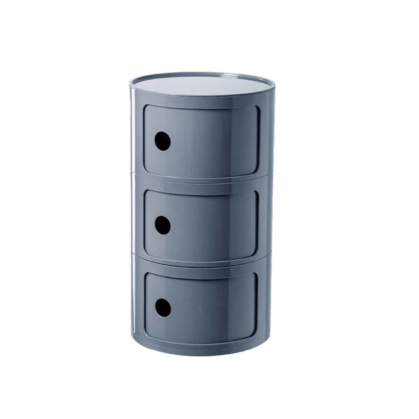 Cottonfy UK | Cylindrical Multi-Tiered Plastic Storage Drawer | Grey ...