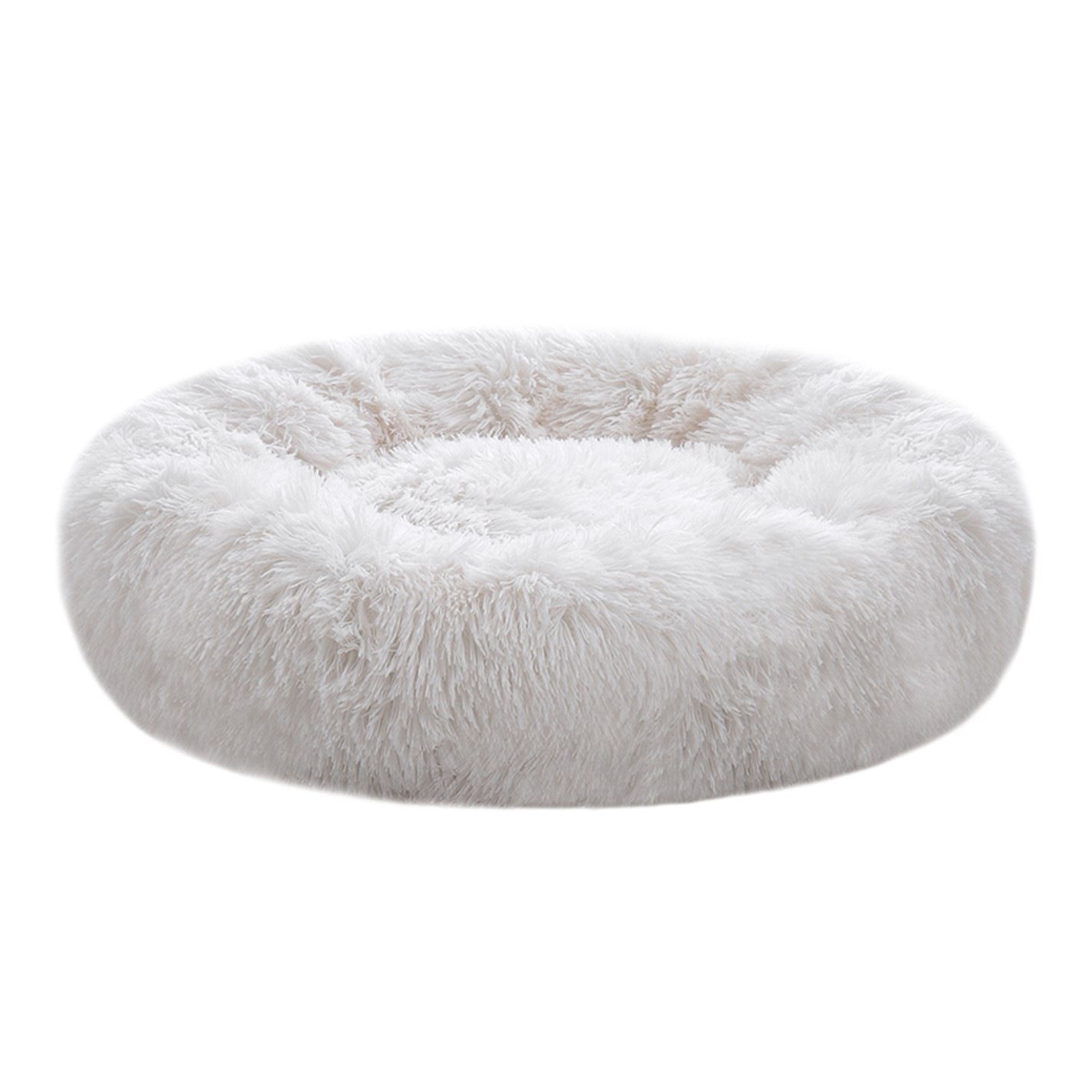 KIDKID | Calming Round Donut Plush Dog Cuddler Bed | White | FRASERS
