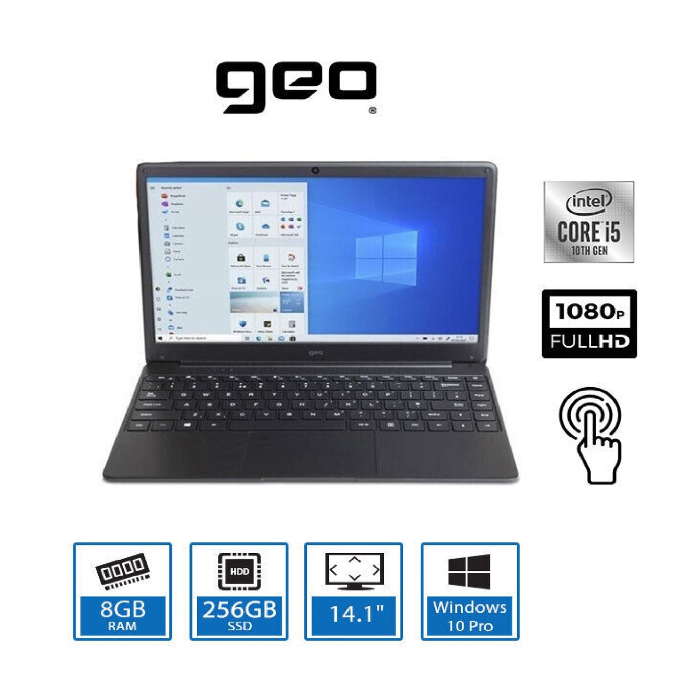 Geo | GeoBook 540 14 Core i5 8GB, 256GB, Win 10 Pro | Black | FRASERS