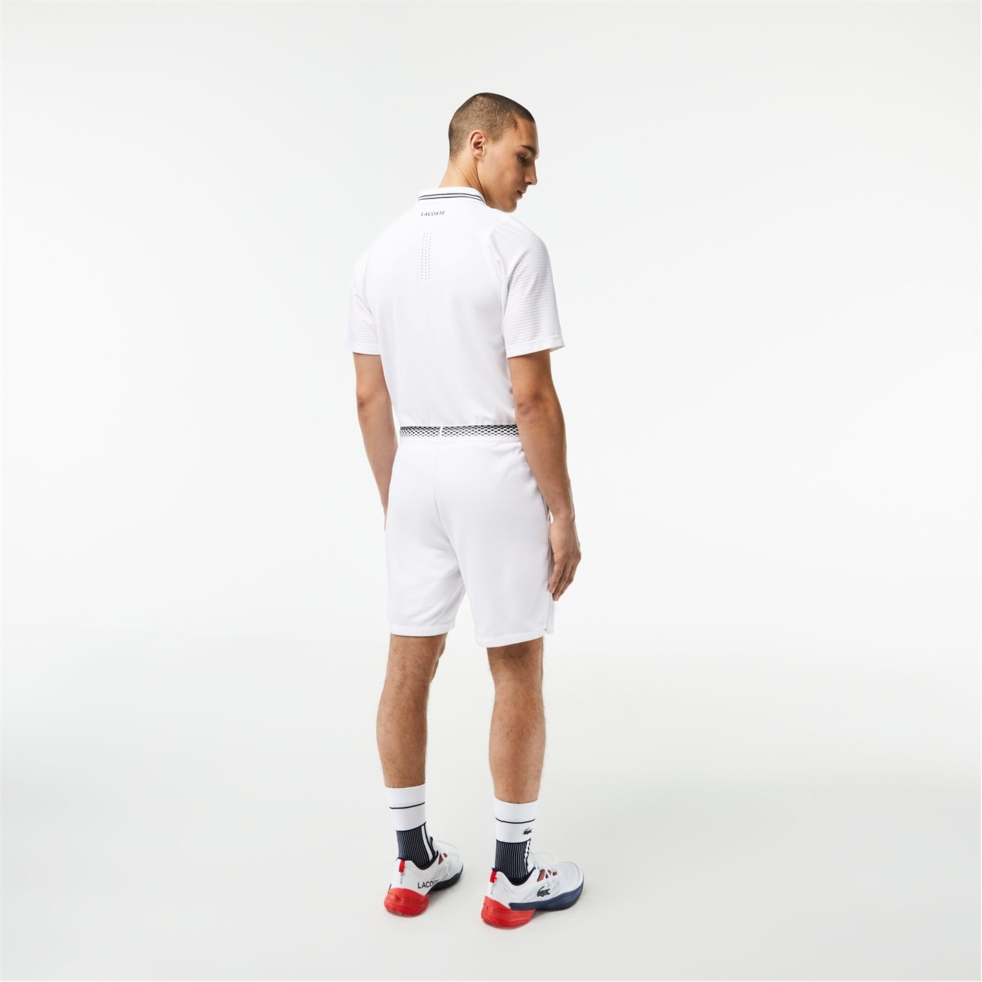 Lacoste | Paris Regular Fit Croc Shorts | White | FRASERS