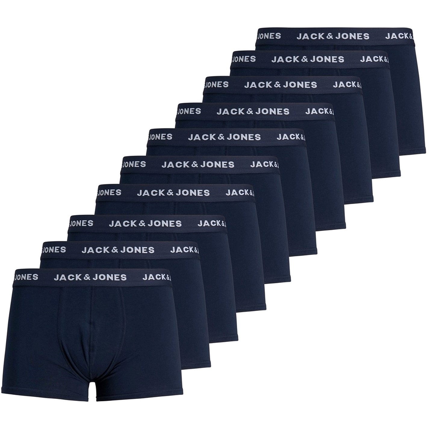 Jack and Jones | Solid Mens 10-Pack Boxer Trunks | Trunks | FRASERS